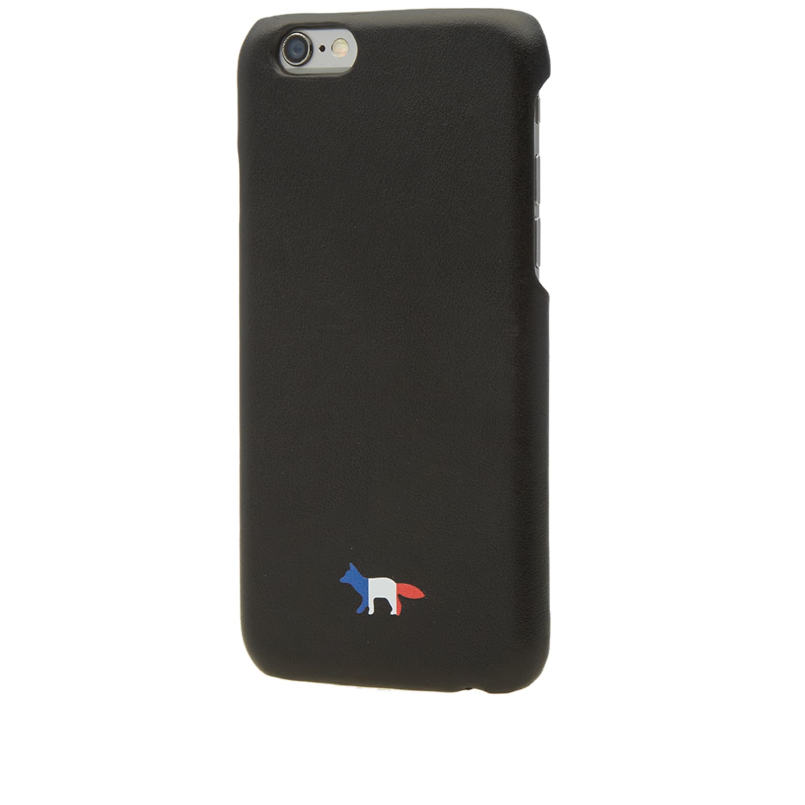 Maison Kitsuné Leather Tricolour Fox iPhone Case Black | END. (US)