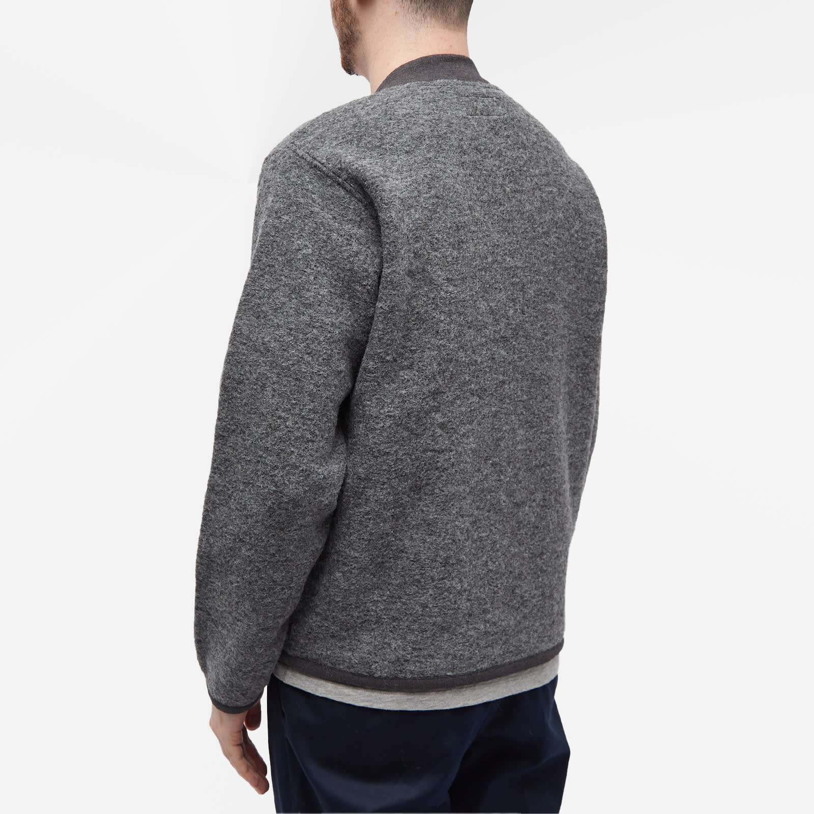 Universal Works Wool Fleece Zip Bomber Jacket Grey Marl | END. (AR)