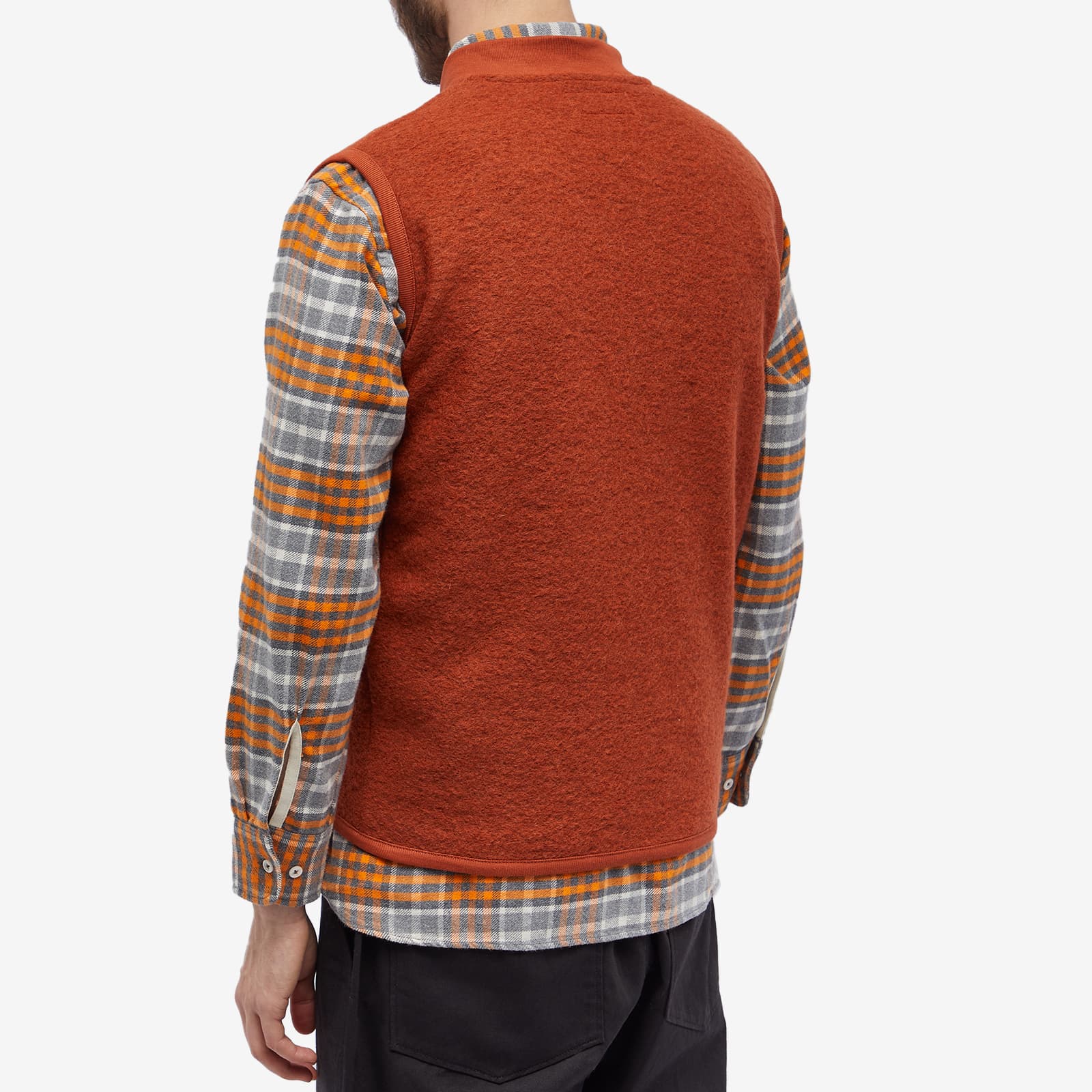 Universal Works Wool Fleece Zip Waistcoat Orange | END. (KR)