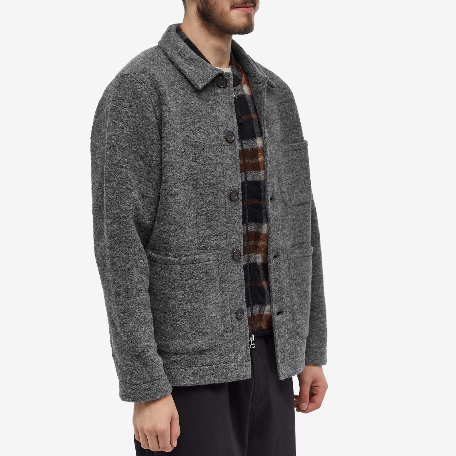 Universal Works Wool Fleece Field Jacket Grey Marl | END. (GB)