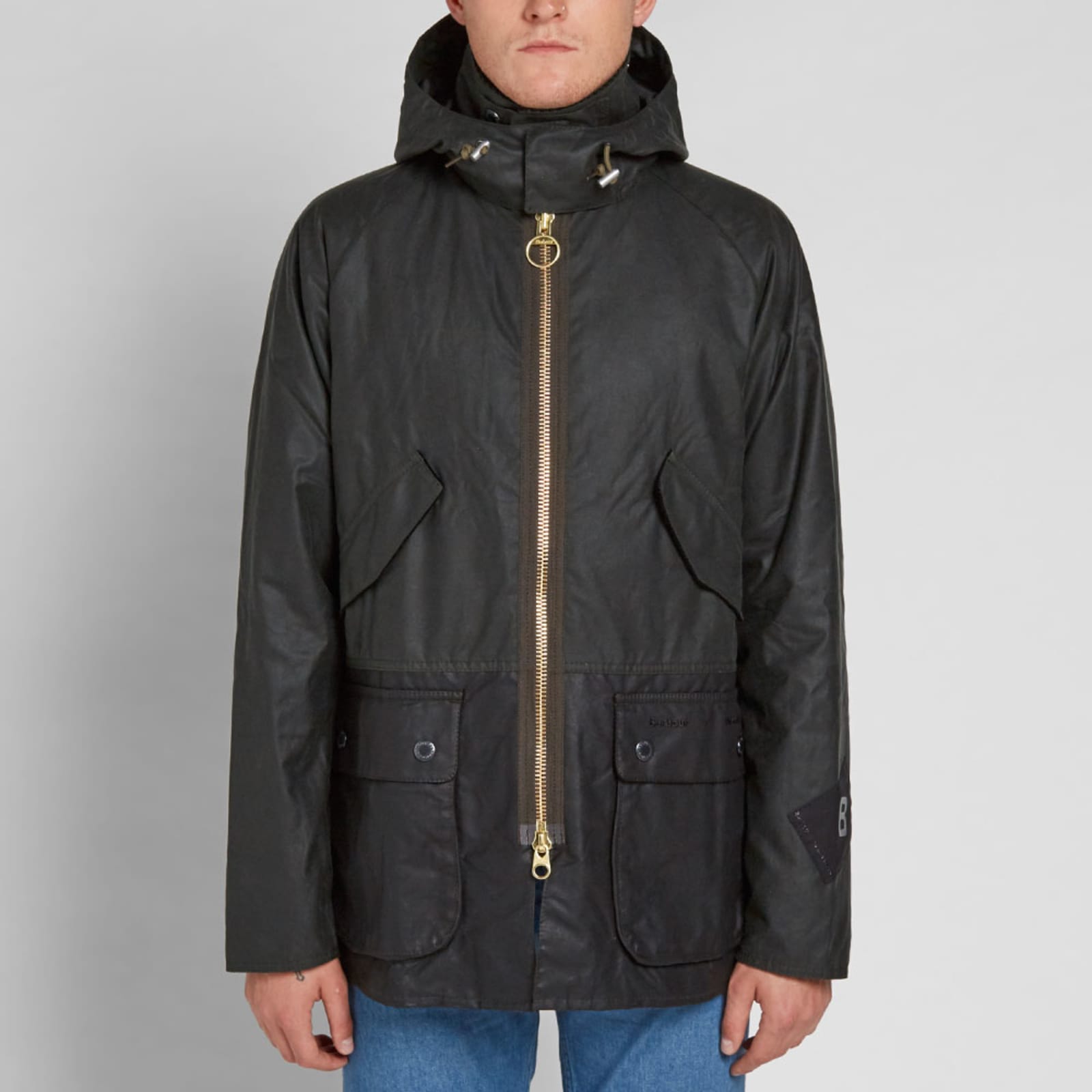 Barbour x Wood Wood Valby Wax Jacket Sage | END. (US)