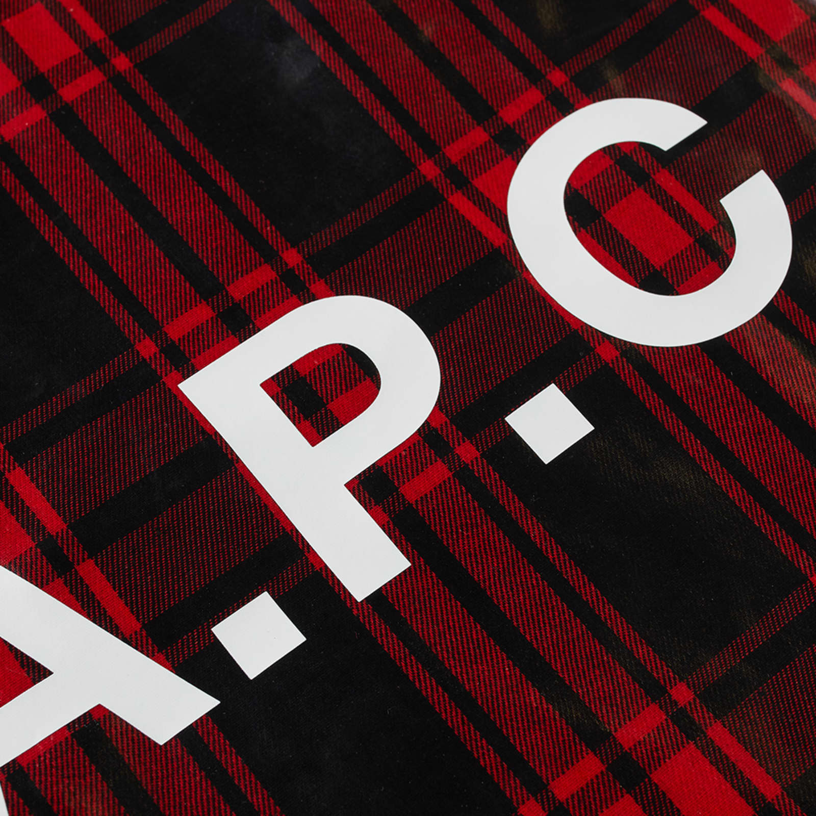 A.P.C. Lou Check Tote Bag Red | END.