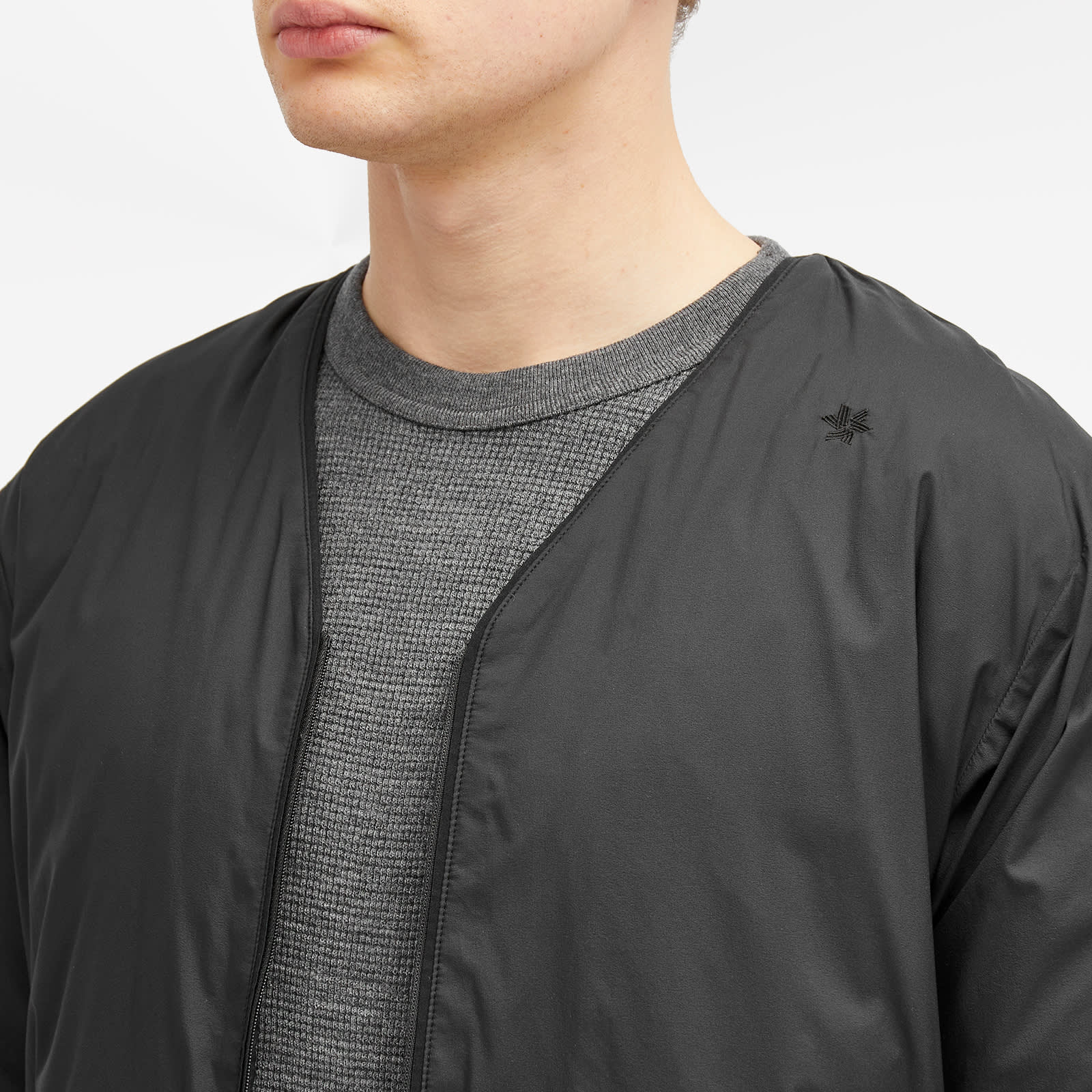Goldwin V-Neck Zip Down Cardigan Black | END. (US)