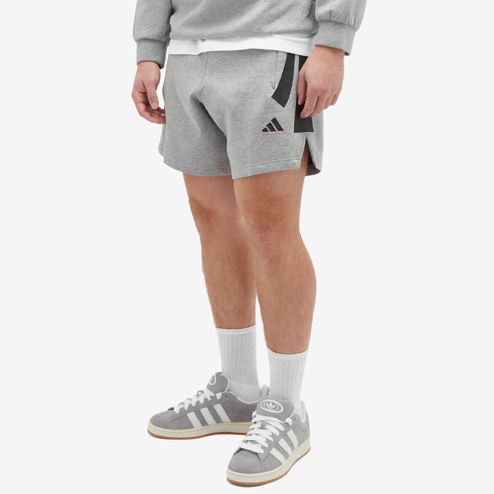Adidas Basketball Short Medium Grey Heather | END. (US)