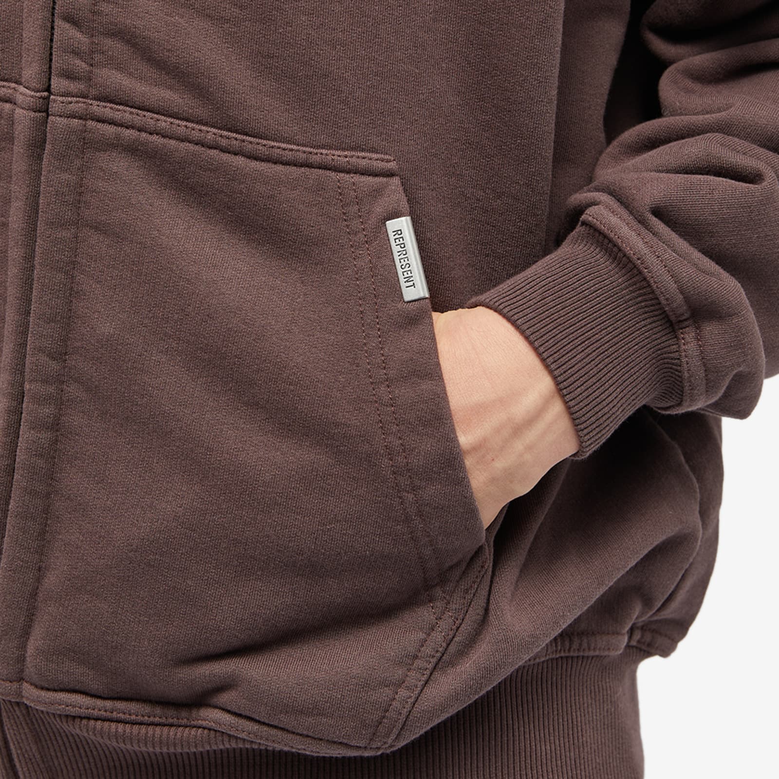 Represent Blank Zip Hoodie Plum | END. (GB)