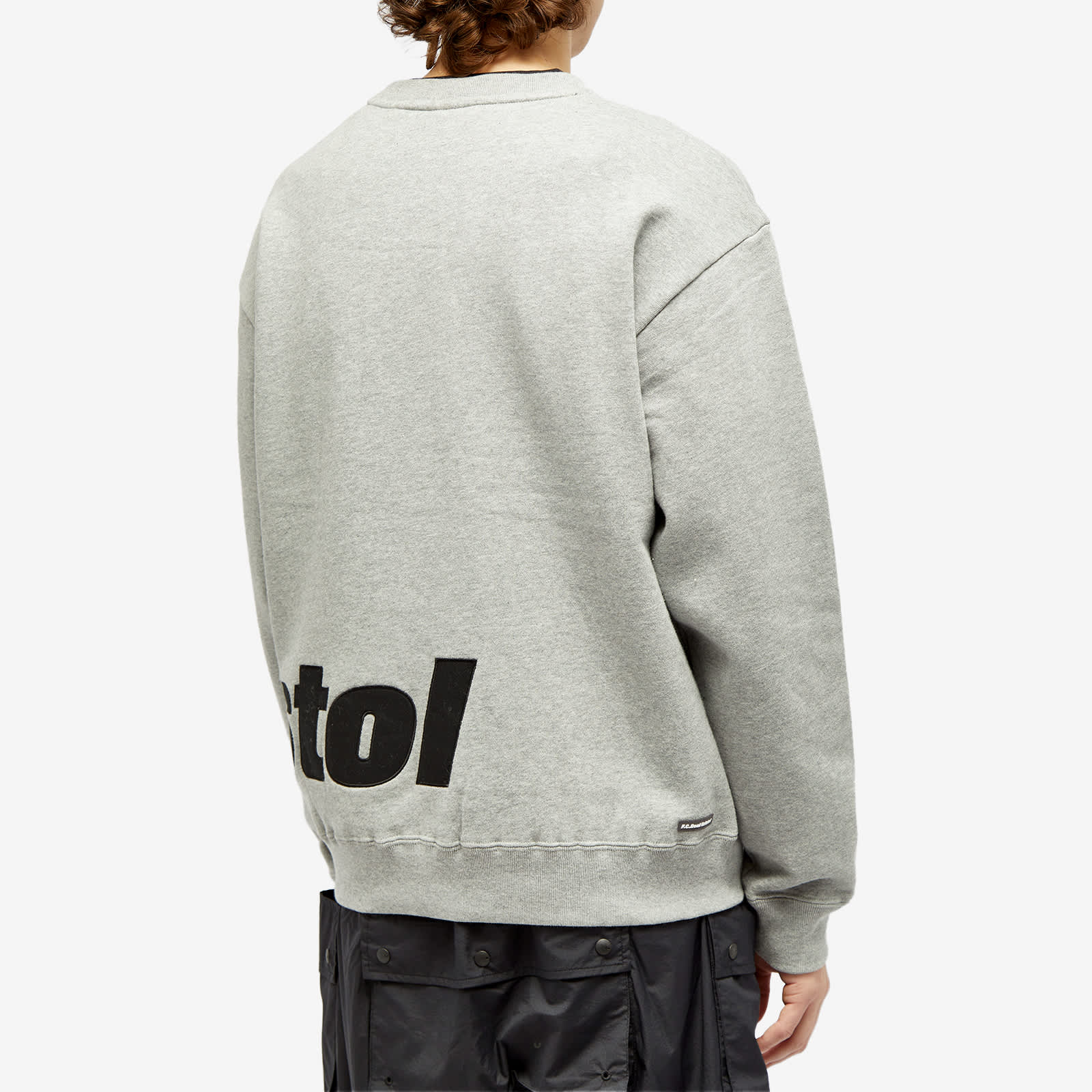 F.C. Real Bristol Side Logo Crew Sweat Grey | END.