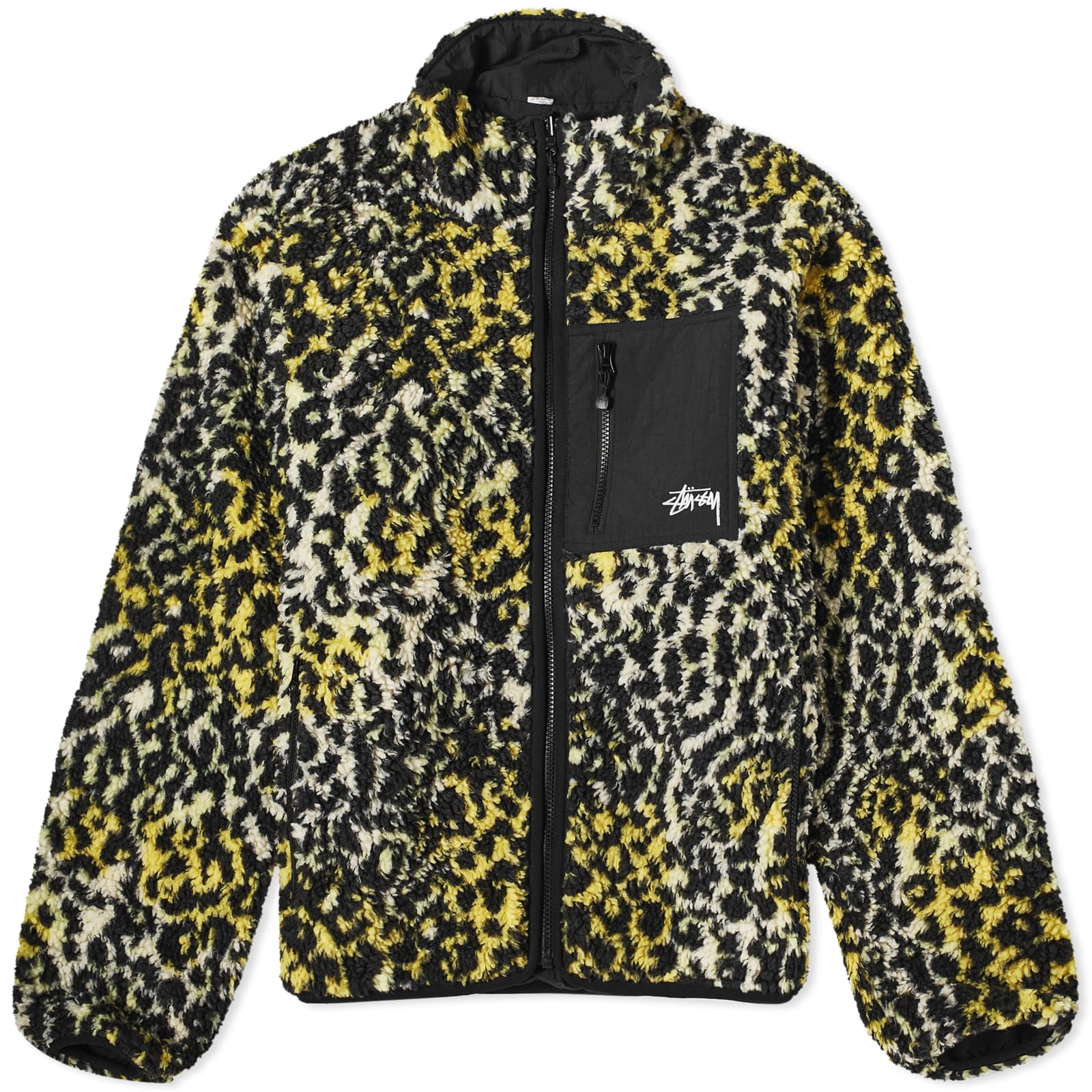 Stussy Sherpa Reversible Jacket Yellow Leopard | END. (GB)