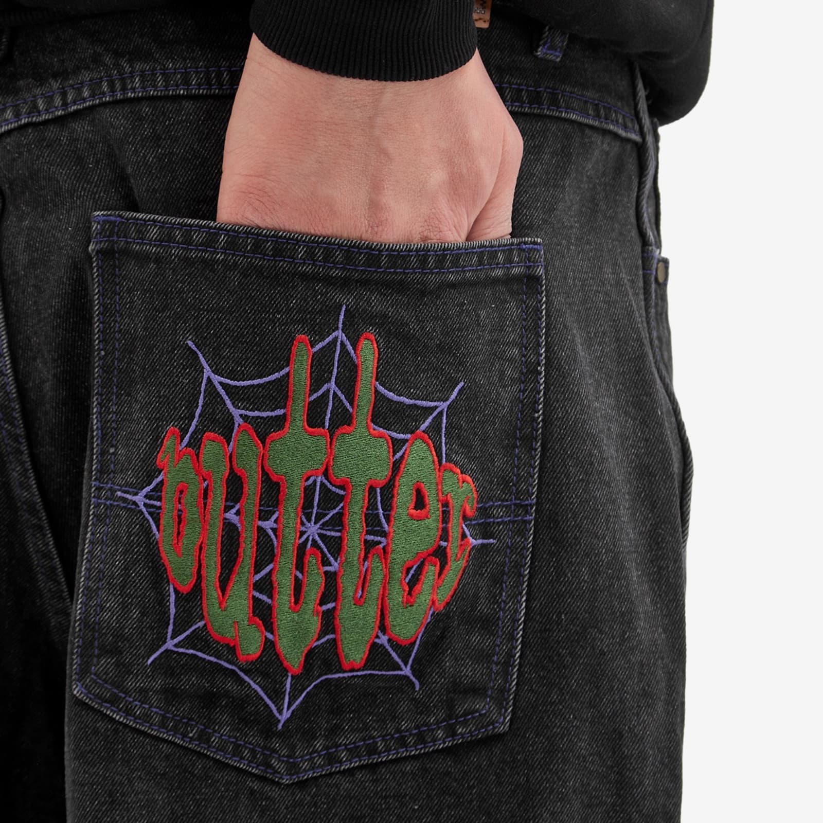 Butter Goods Spider Baggy Denim Jeans Washed Black | END. (HK)