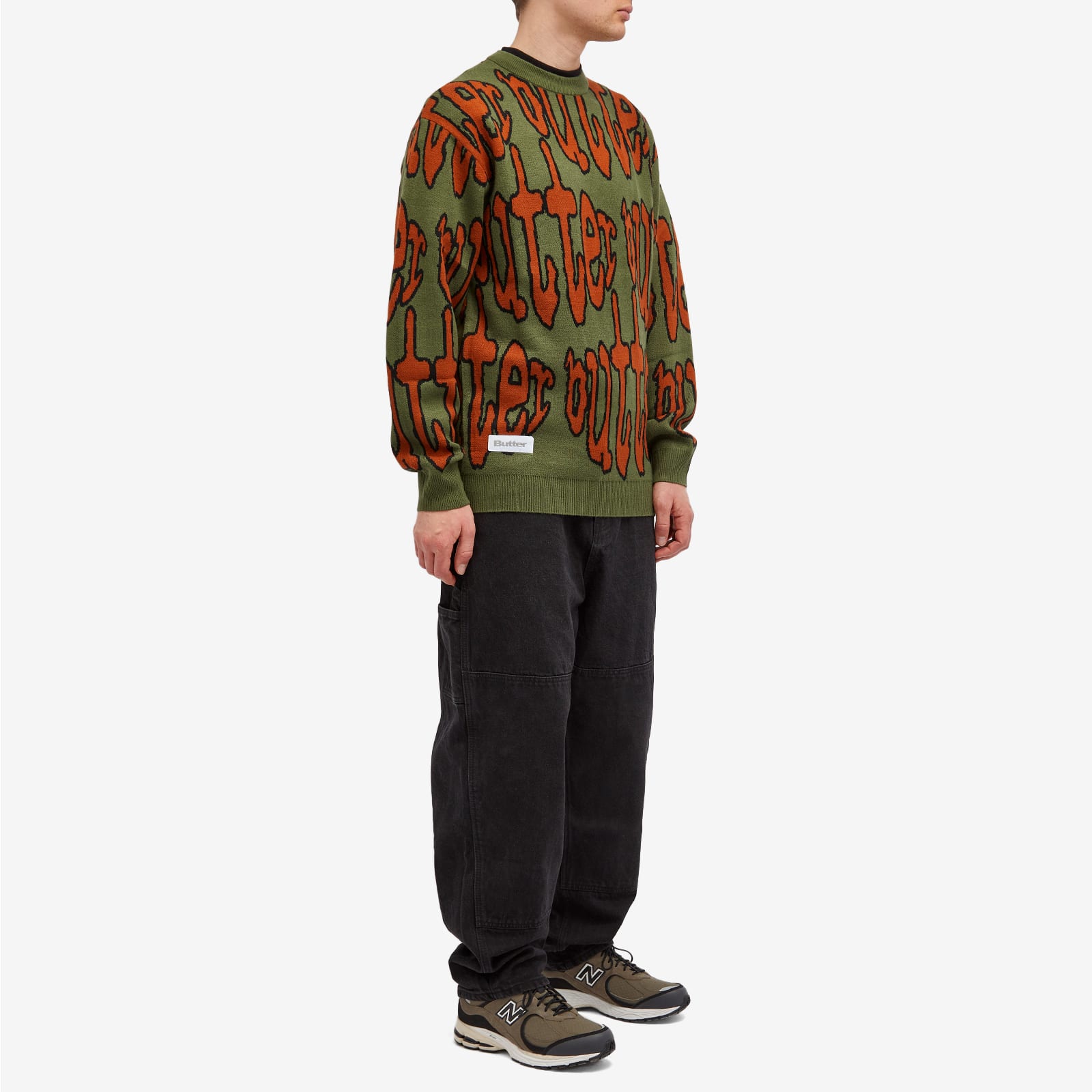 Butter Goods Frenzy Knit Jumper Fatigue | END. (US)