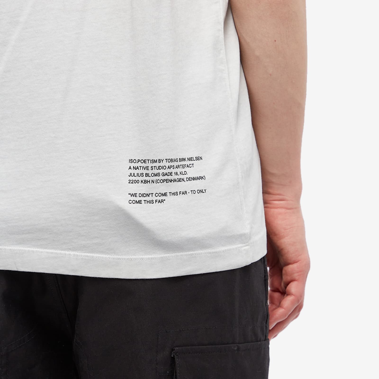 Tobias Birk Nielsen Keel Base Logo Cold Dye T-Shirt Foggy Dew Off White ...
