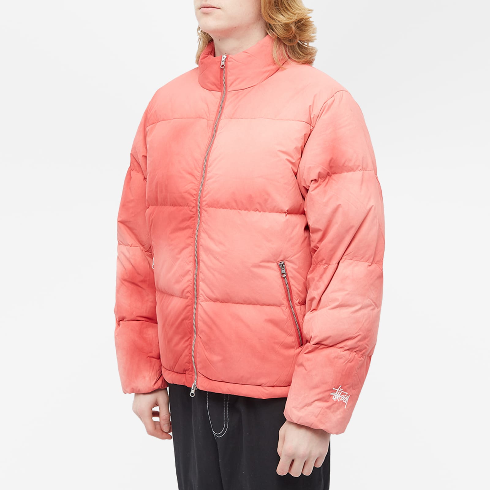 Stussy Recycled Nylon Down Puffer Jacket Faded Red | END. (KR)