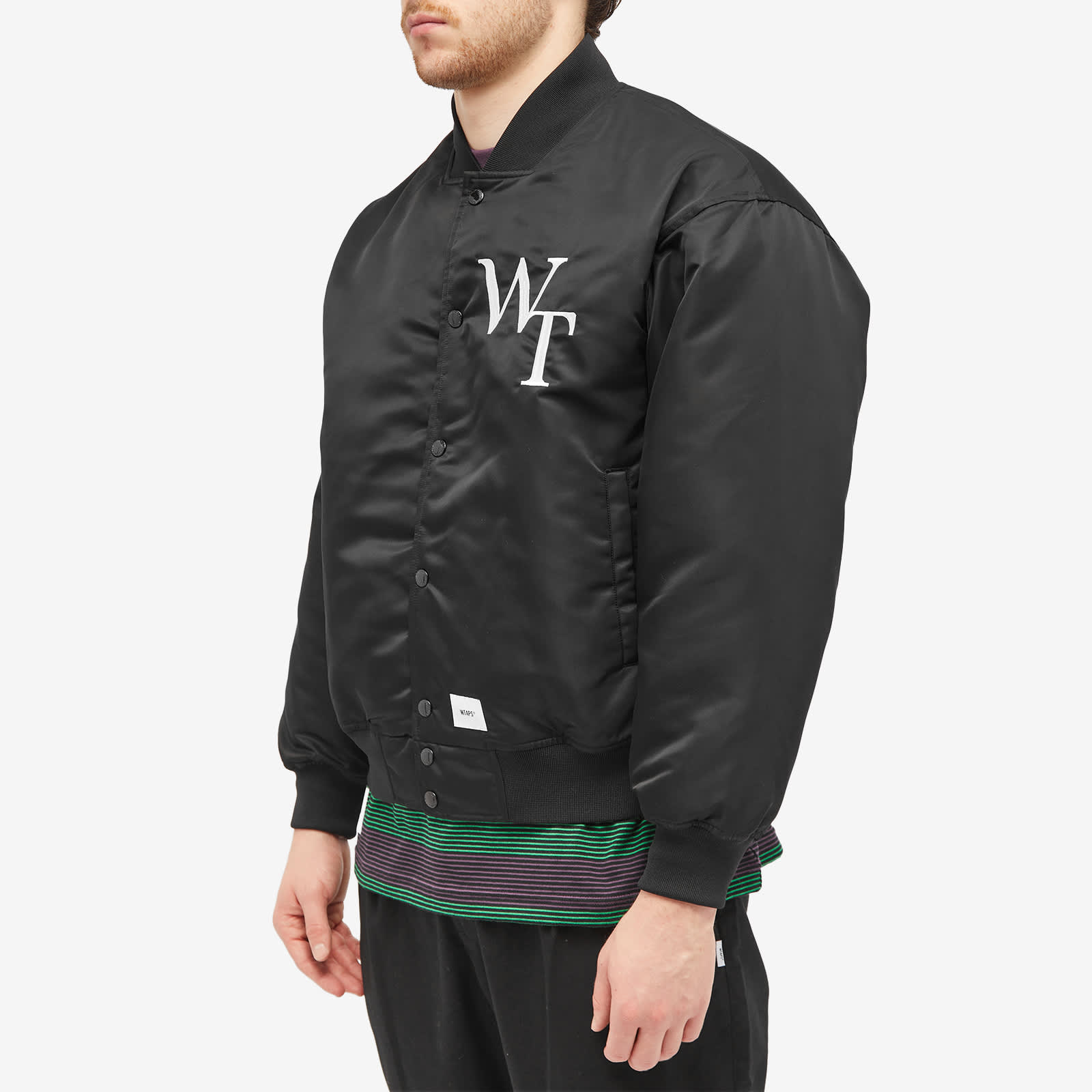 WTAPS 14 Nylon Varsity Jacket Black | END. (HK)