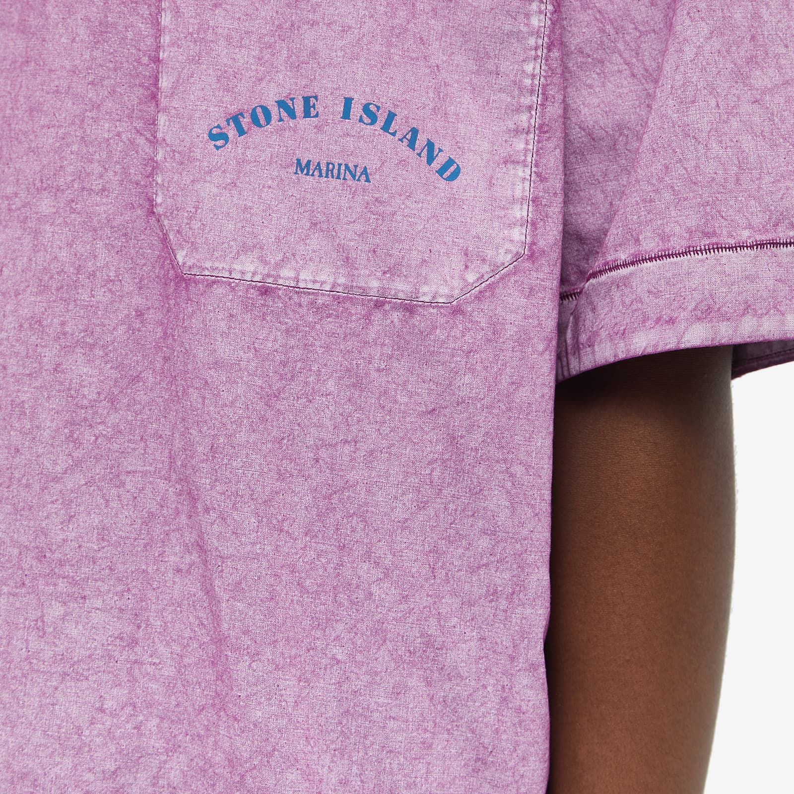 Stone Island Marina Chalk Plating Short Sleeve Shirt Magenta | END. (NZ)