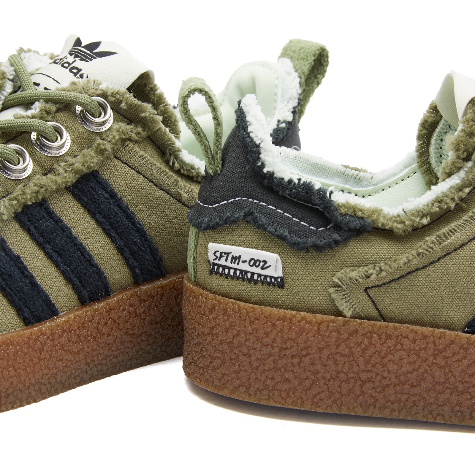 Adidas x SFTM Campus 80s Olive, Black & Gum | END. (KR)