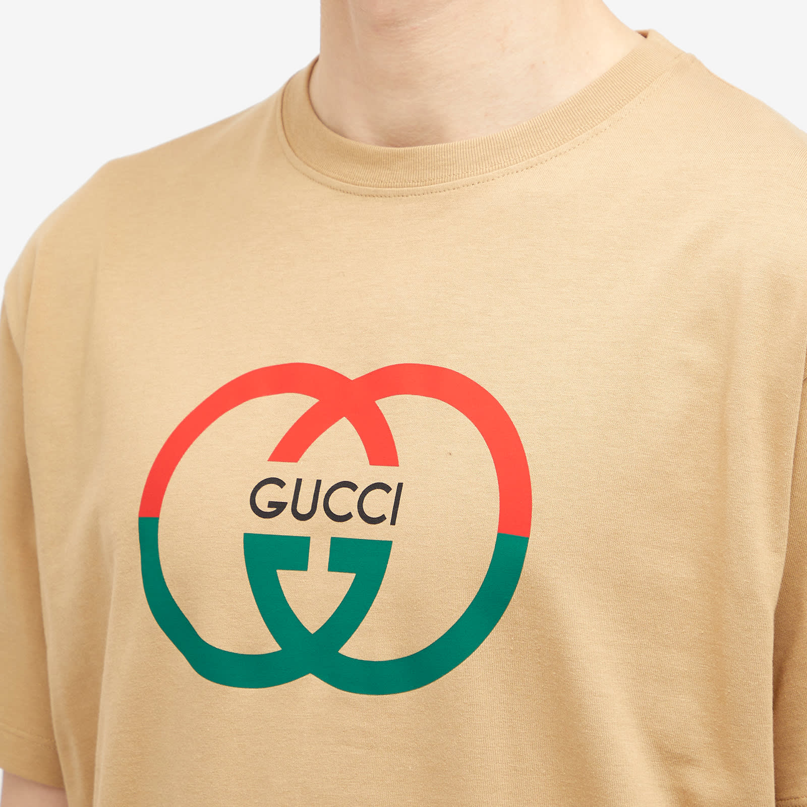 Gucci Interlocking Logo T-Shirt Camel | END. (US)
