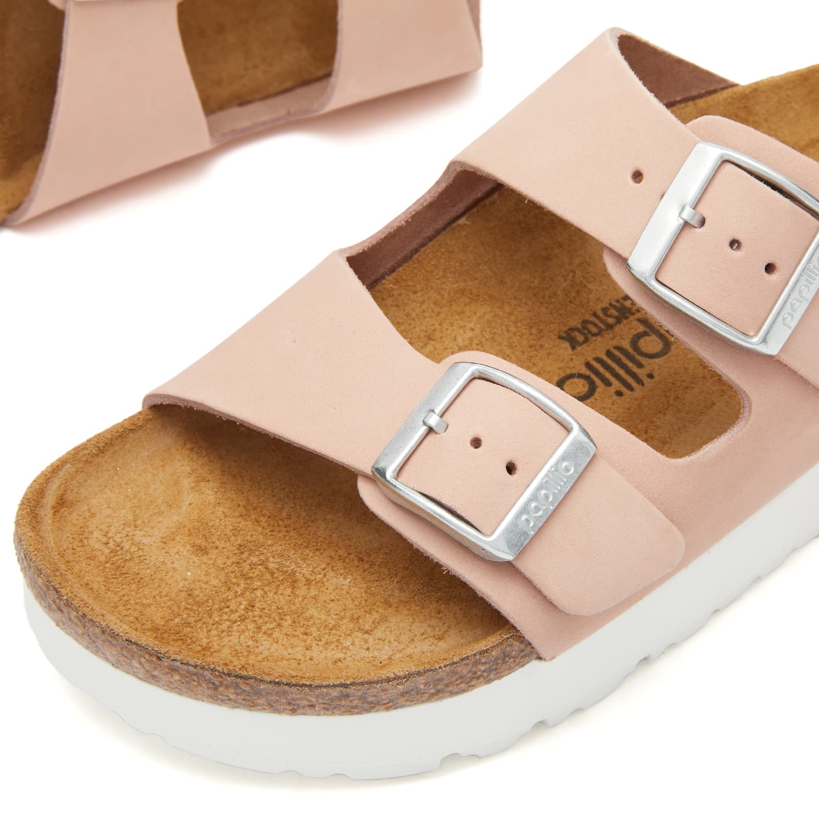 Birkenstock Arizona Platform Flex Nubuck Soft Pink | END. (GB)