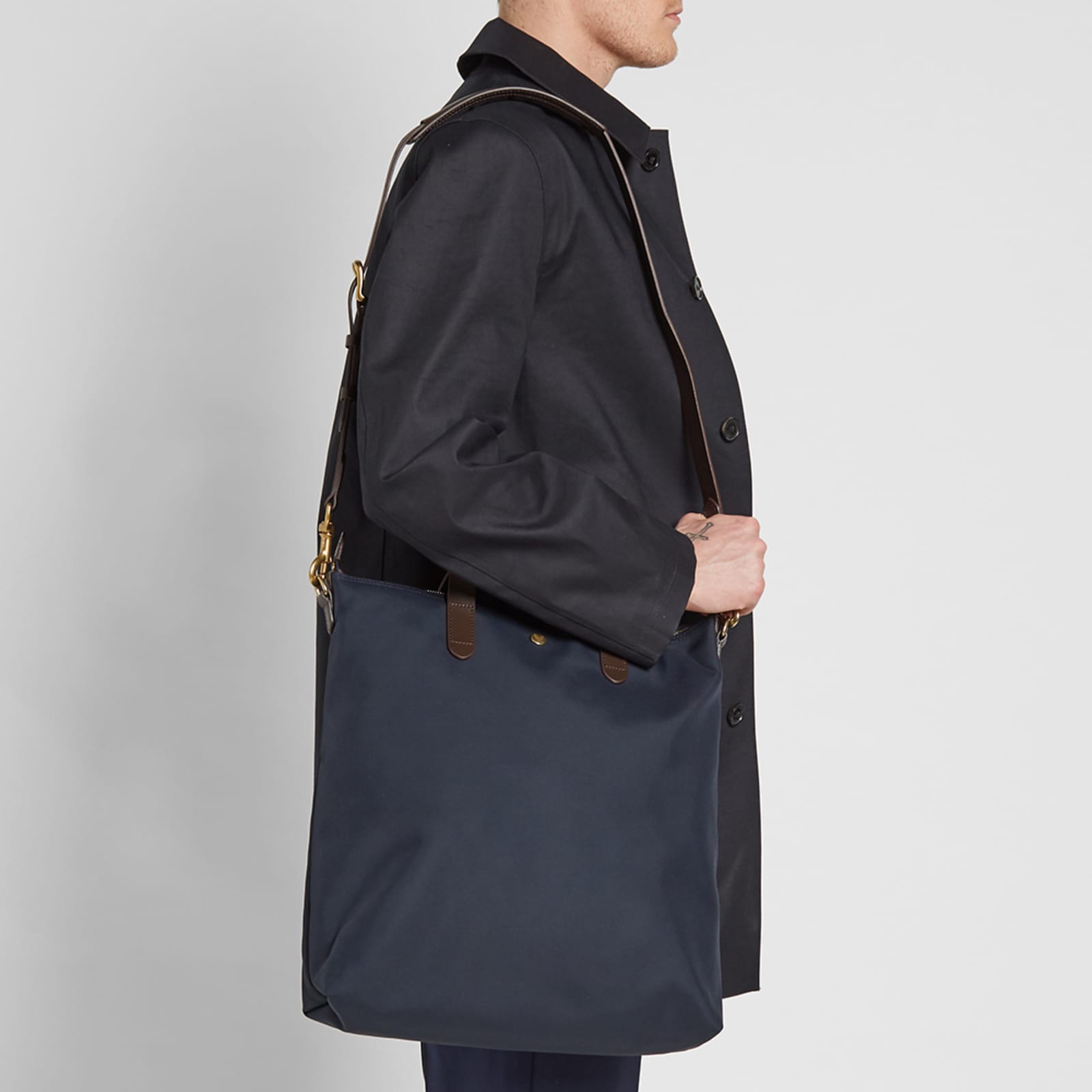 Mismo Shopper Shoulder Bag Navy & Dark Brown | END. (US)