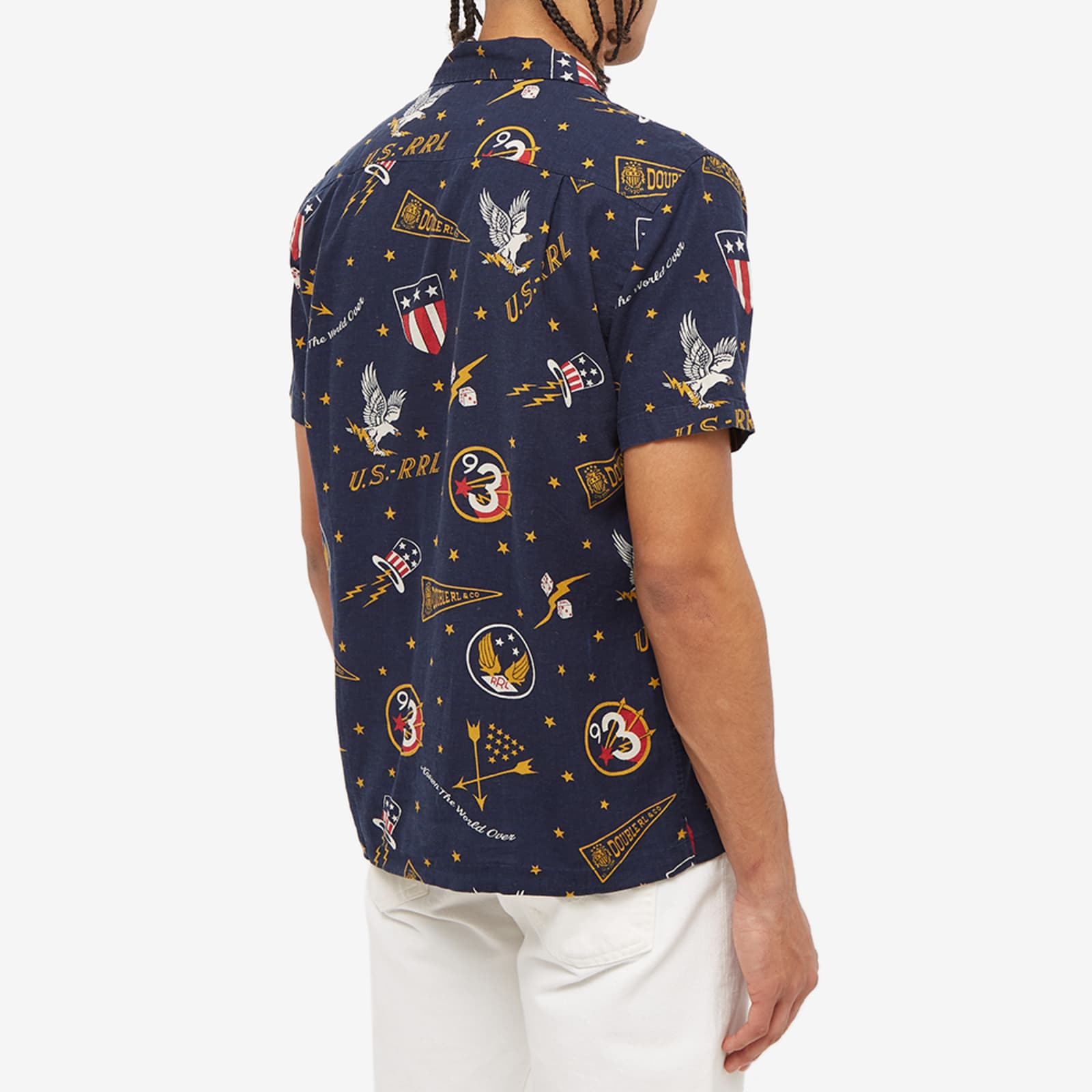 RRL Varsity Logo Vacation Shirt Navy & Multi | END.