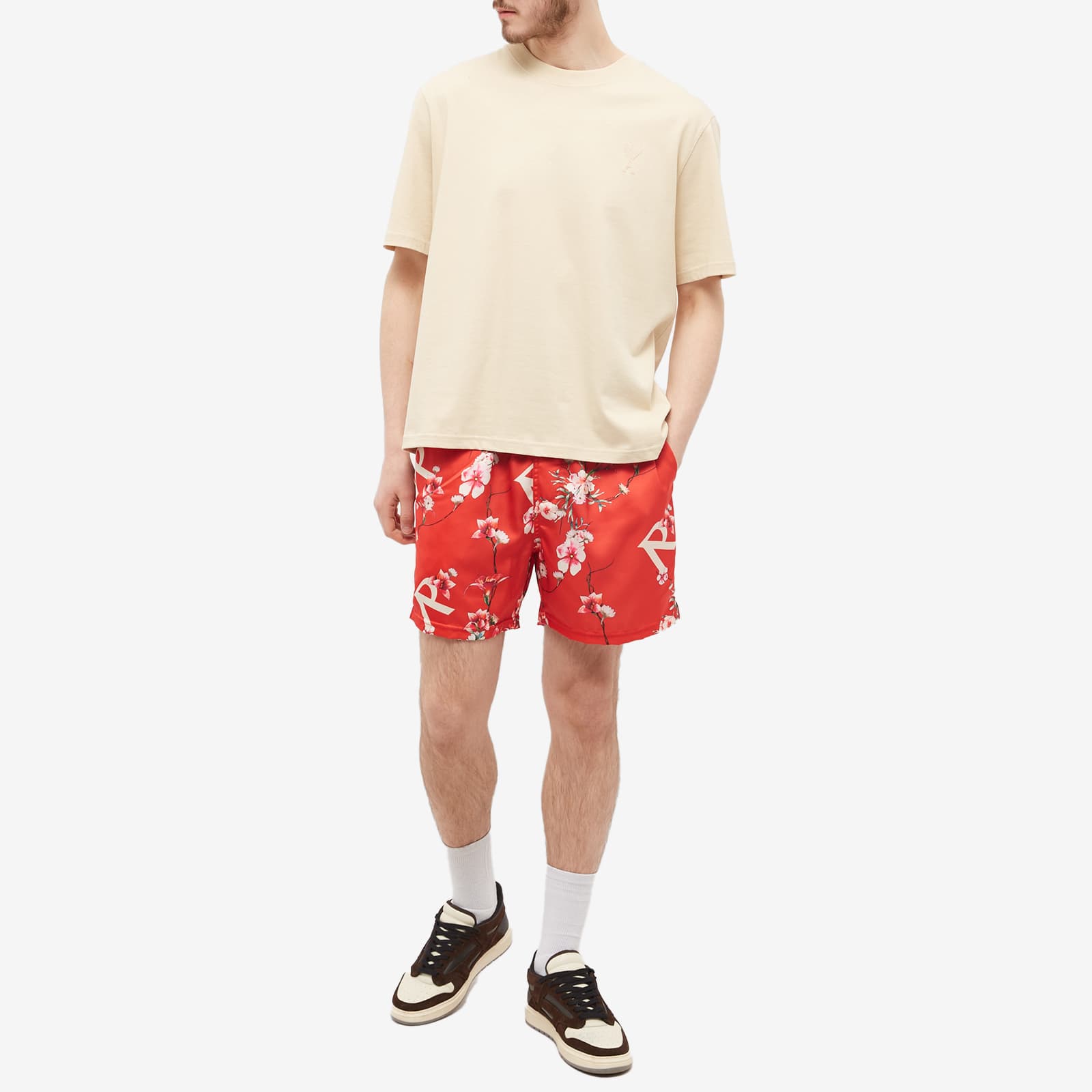 Represent Floral Shorts Burnt Red | END. (GB)