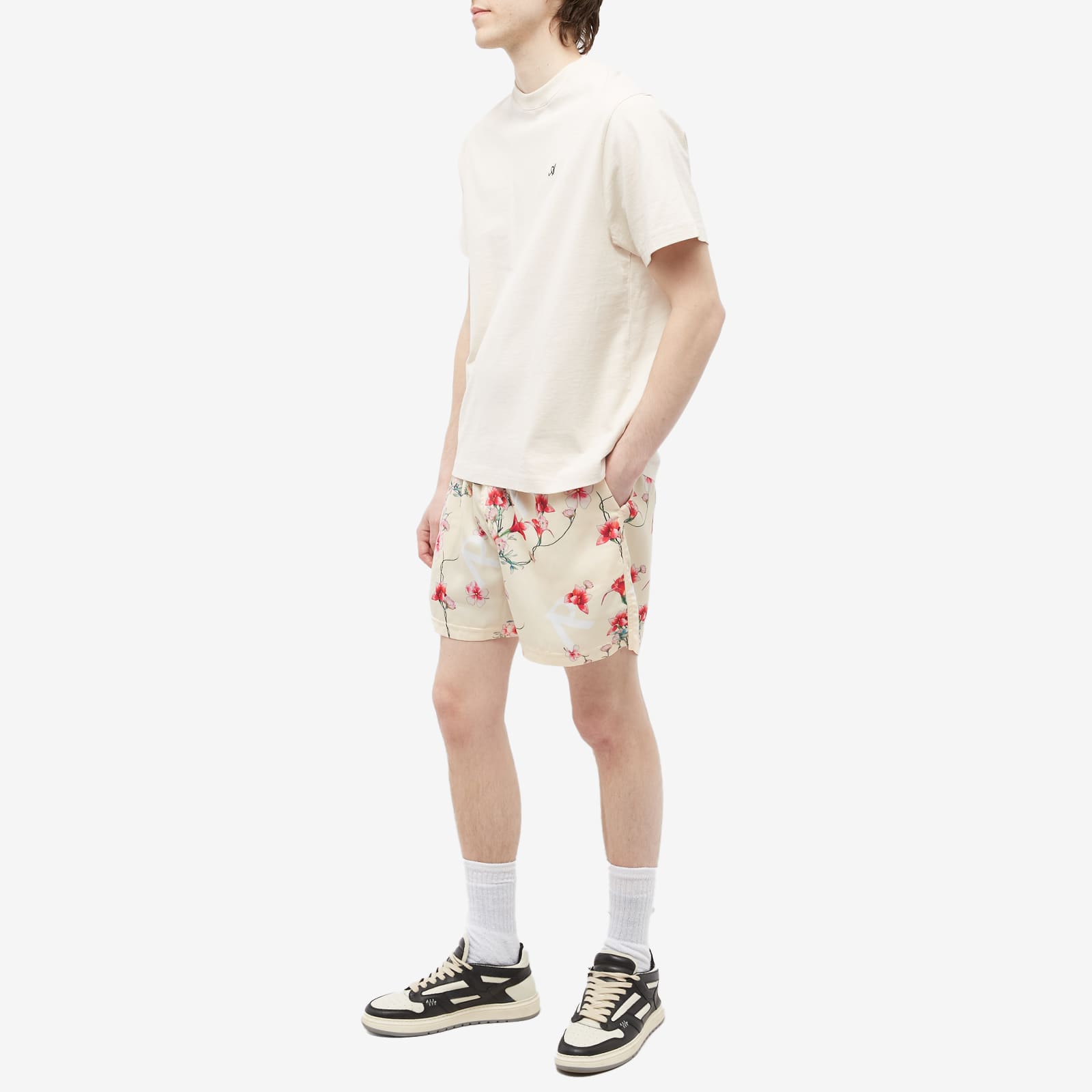 Represent Floral Shorts Cream | END.