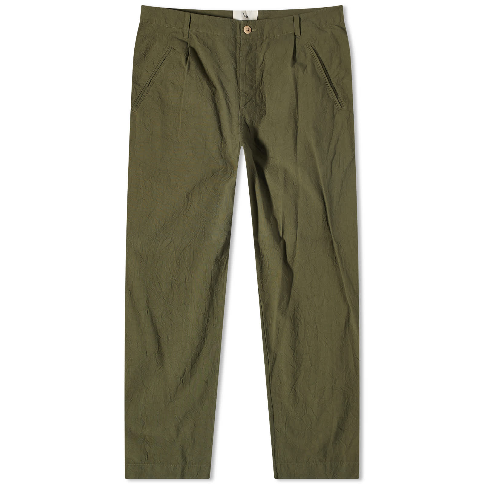 Folk Crinkle Assembly Pant Olive | END. (GB)