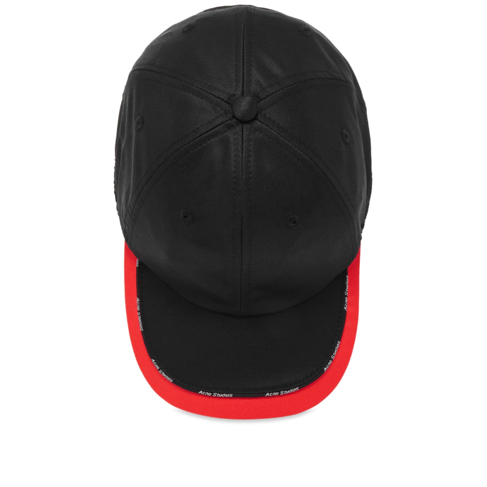 Acne Studios Cipp Contrast Cap Black & Fluro Red | END. (US)
