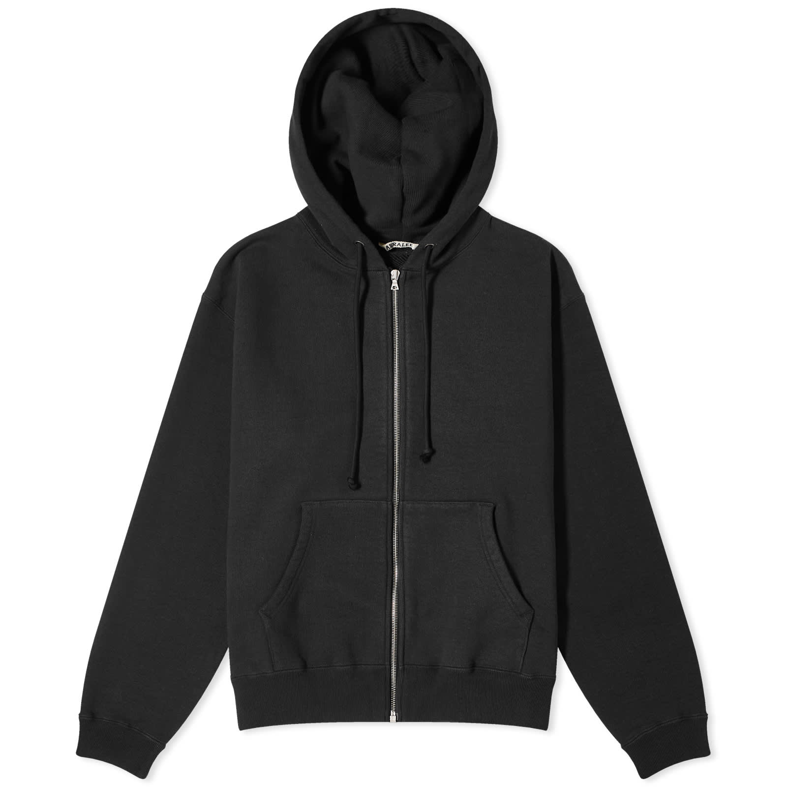 Auralee Heavy Sweat Zip Hoody Black | END.