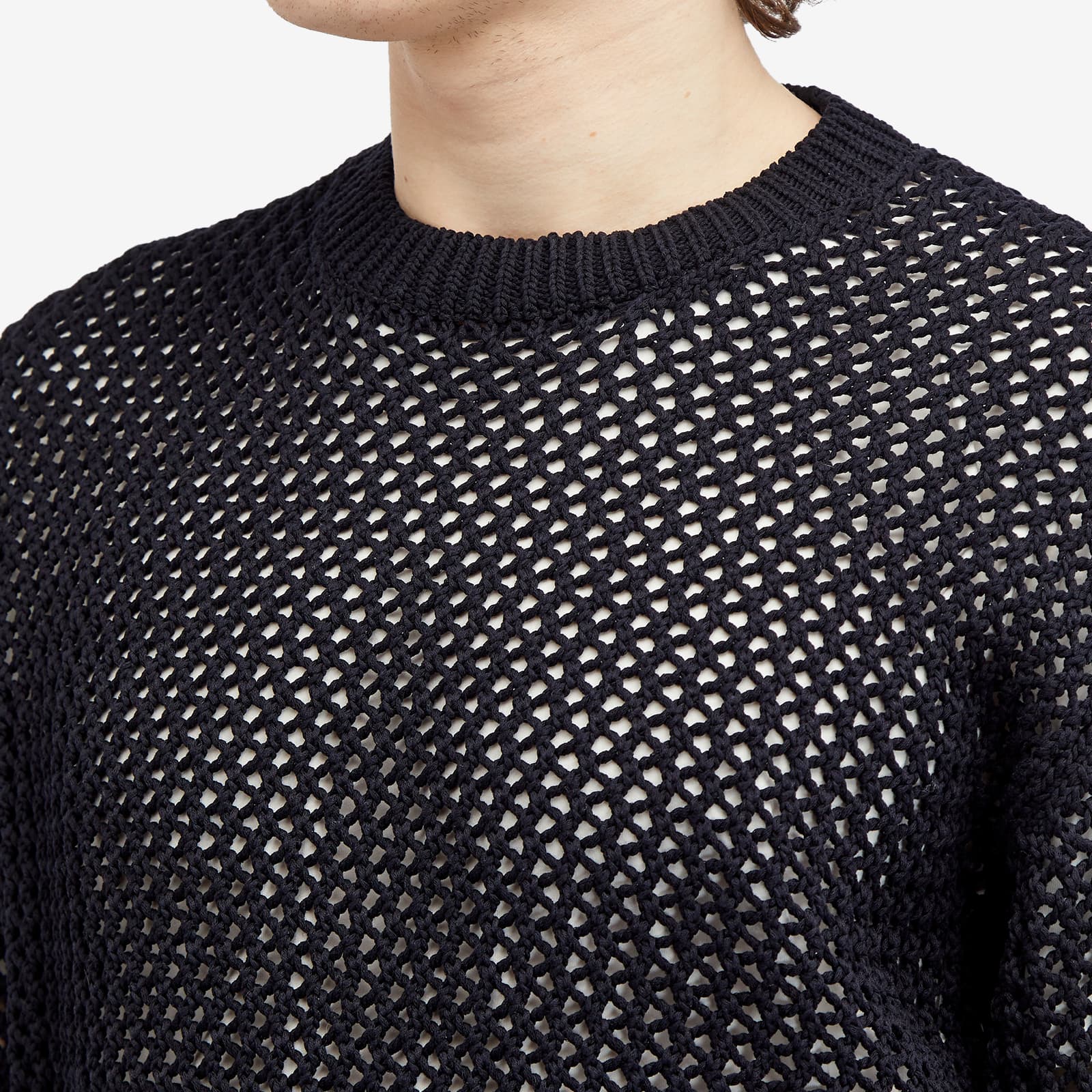Auralee Mesh Knit Jumper Dark Navy | END. (US)