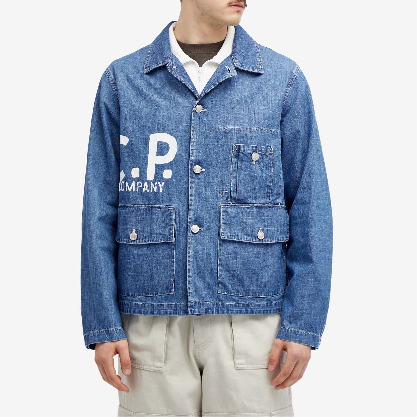 C.P. Company Outerwear Medium Jacket In Blu Stone Bleach | END. (HK)