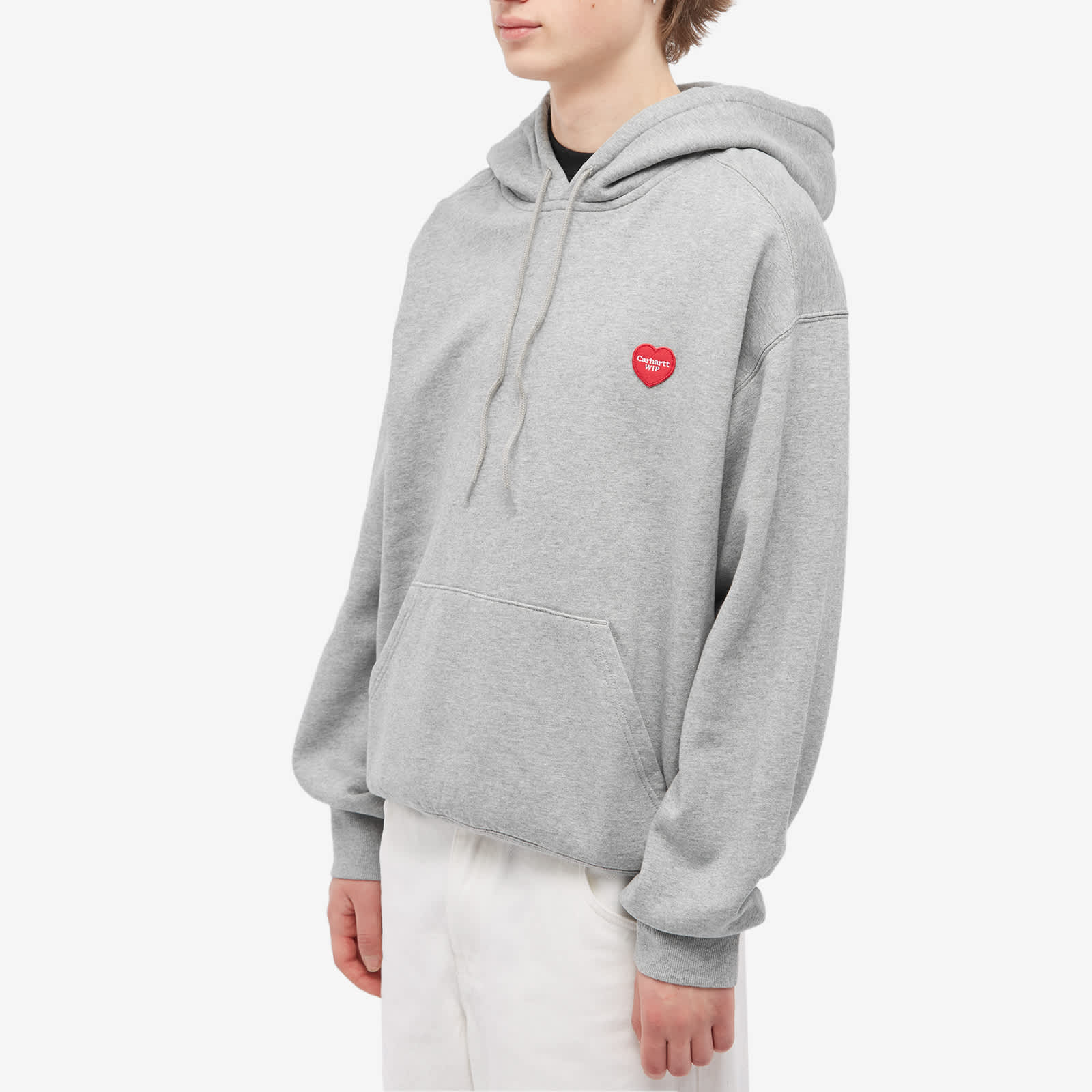 Carhartt WIP Hooded Heart Patch Sweat Grey Heather | END. (SG)
