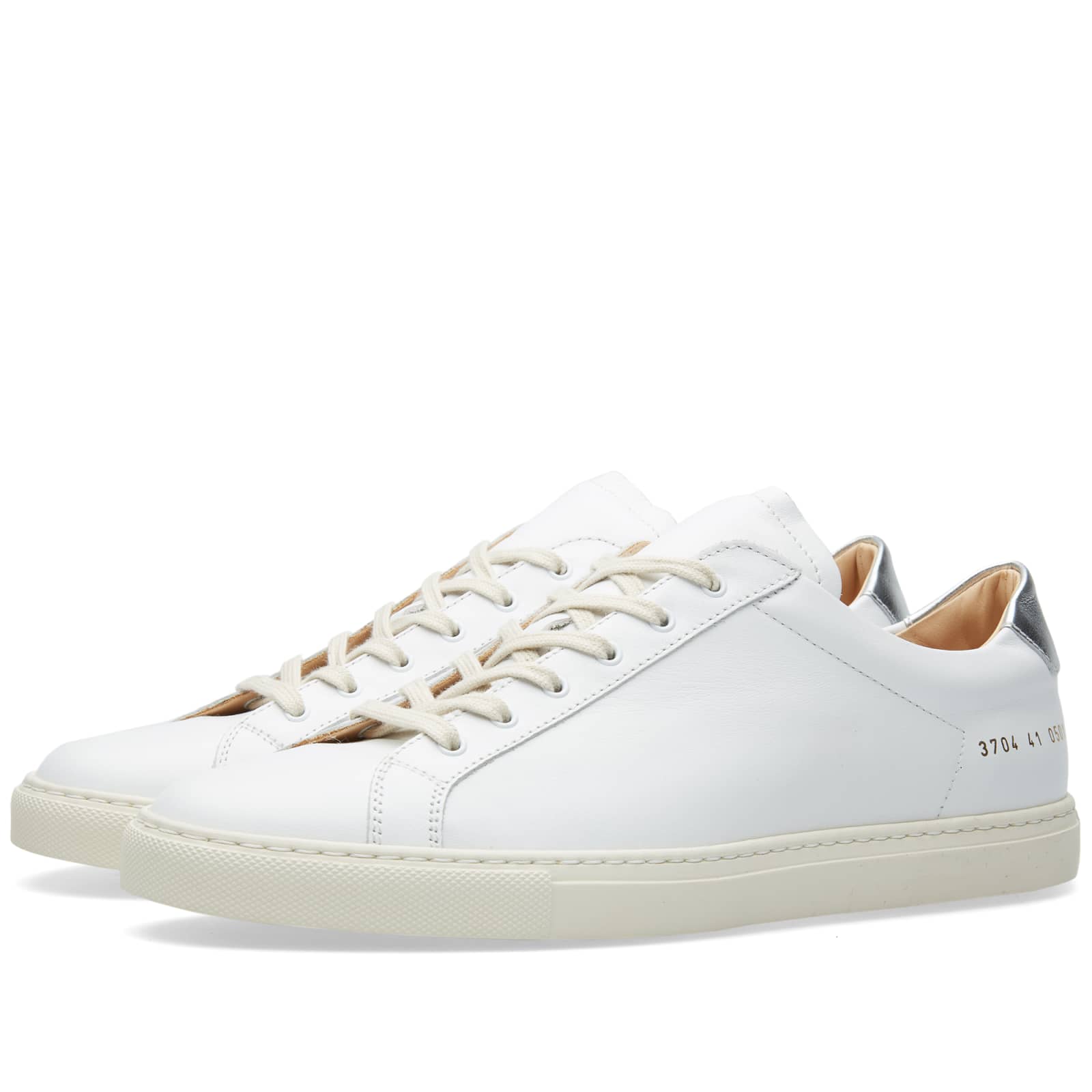 Woman by Common Projects Achilles Retro Low White & Silver | END. (US)