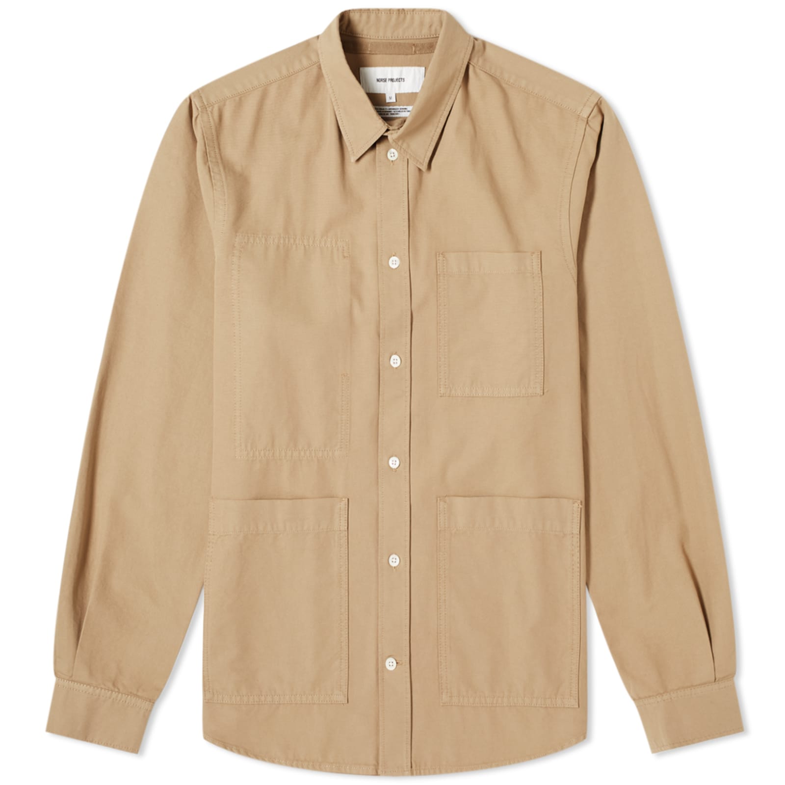 Norse Projects Thorsten Canvas Overshirt Utility Khaki | END.