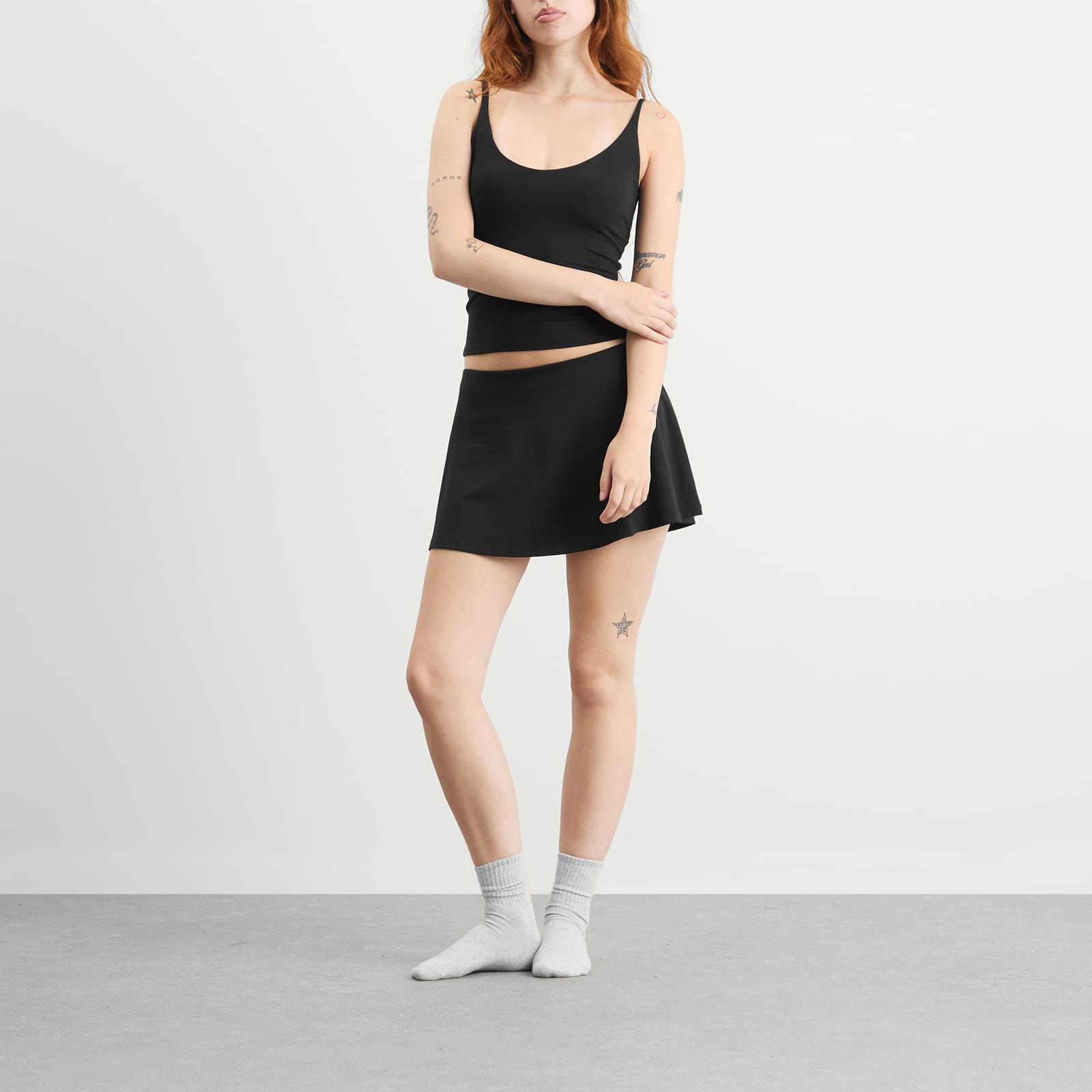 SKIMS Smooth Lounge Mini Skort Obsidian | END. (SG)