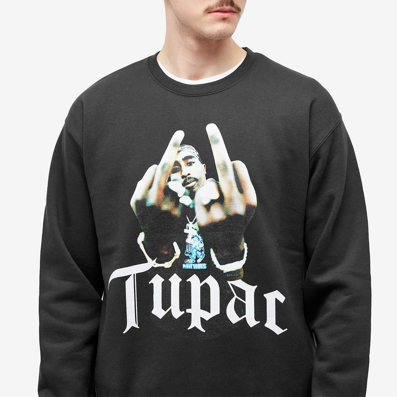 Wacko Maria Tupac Crew Neck Sweater Black | END. (JP)