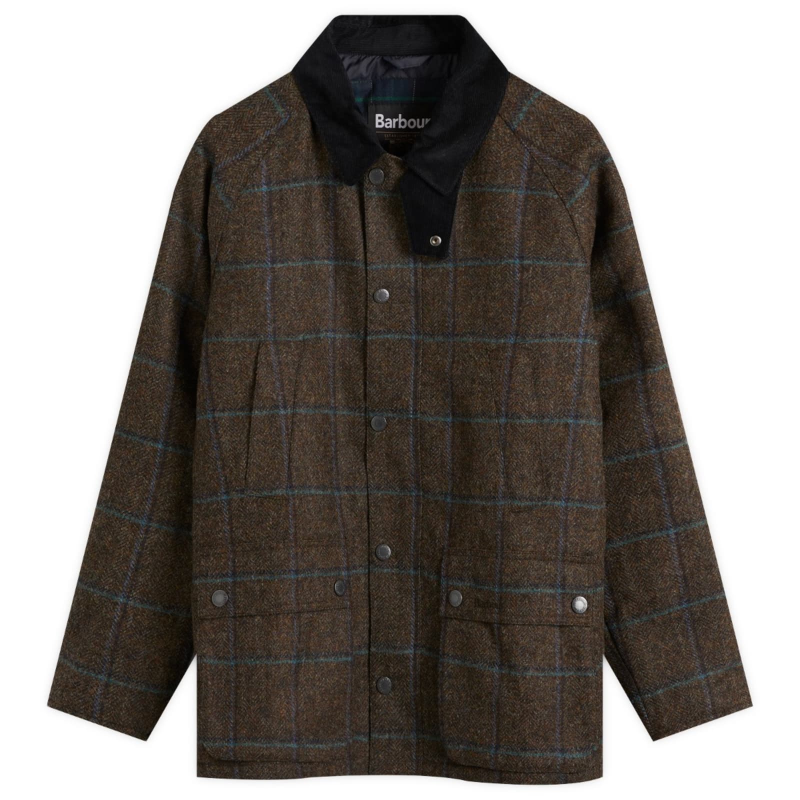 Barbour Bedale Check Wool Jacket Brown | END. (HK)