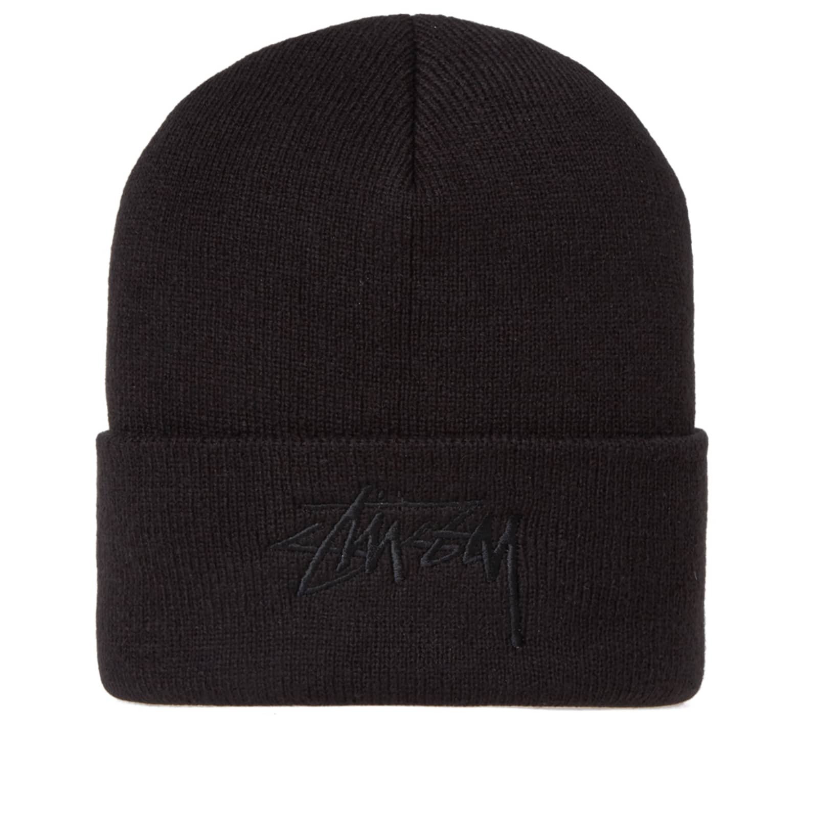 Stussy Tonal Stock Cuff Beanie Black | END. (GB)