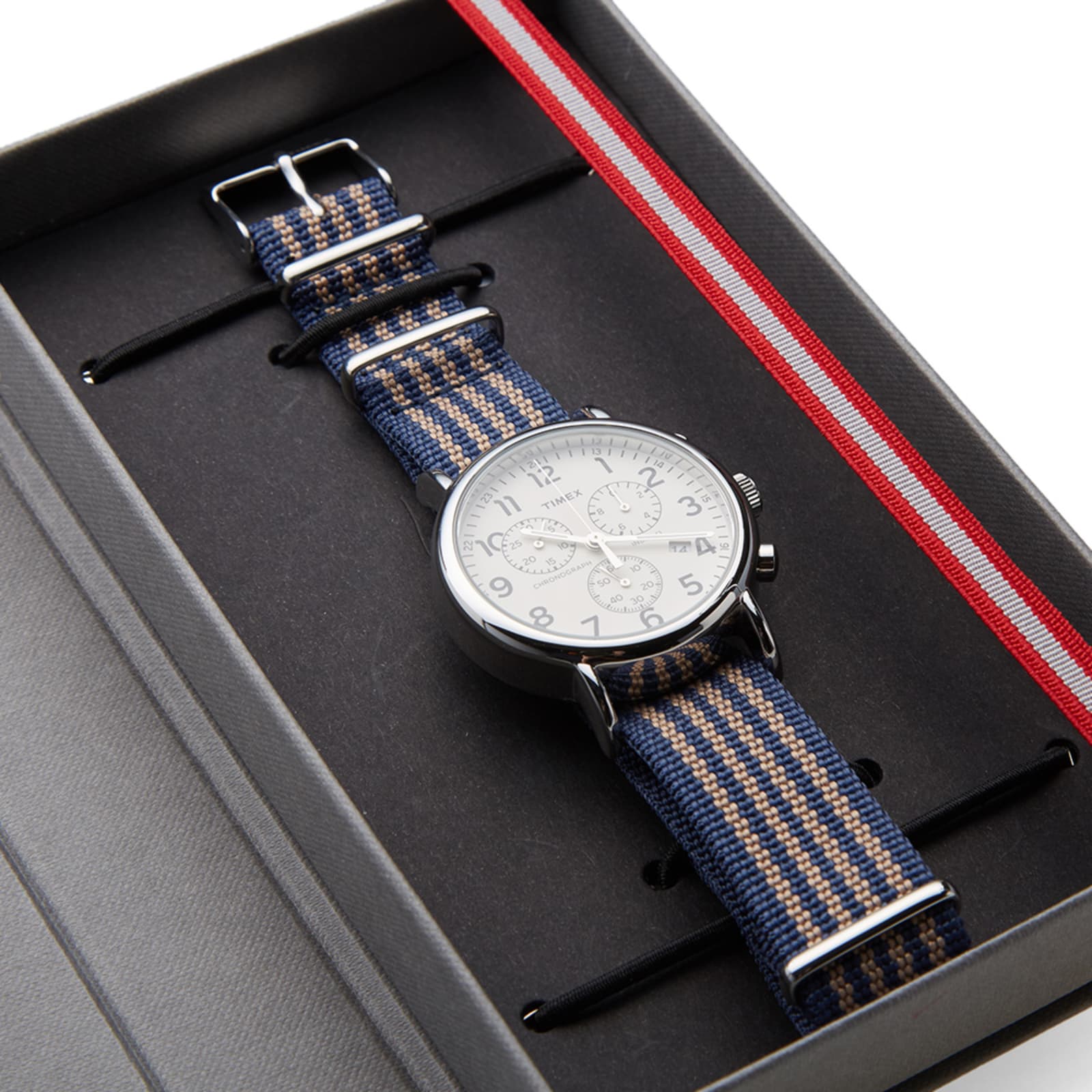 Timex Archive Weekender Chrono Watch Steel, Cream & Beige | END. (US)