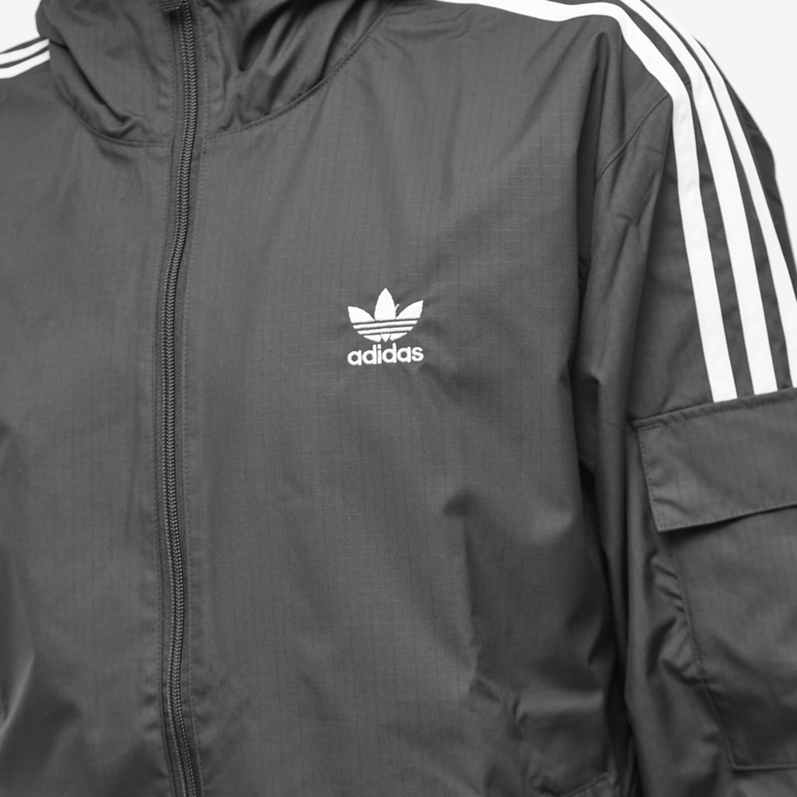 Adidas 3 Stripe Windbreaker Black | END. (US)