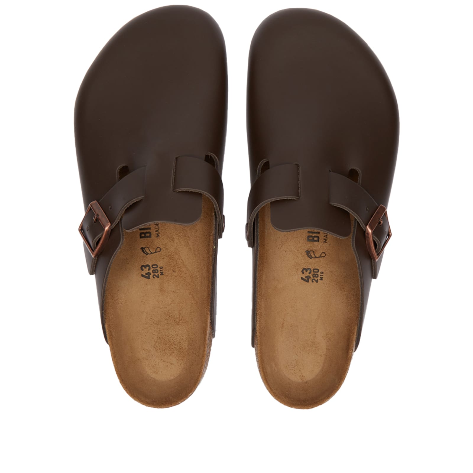 Birkenstock Boston Dark Brown Smooth Leather | END. (AU)