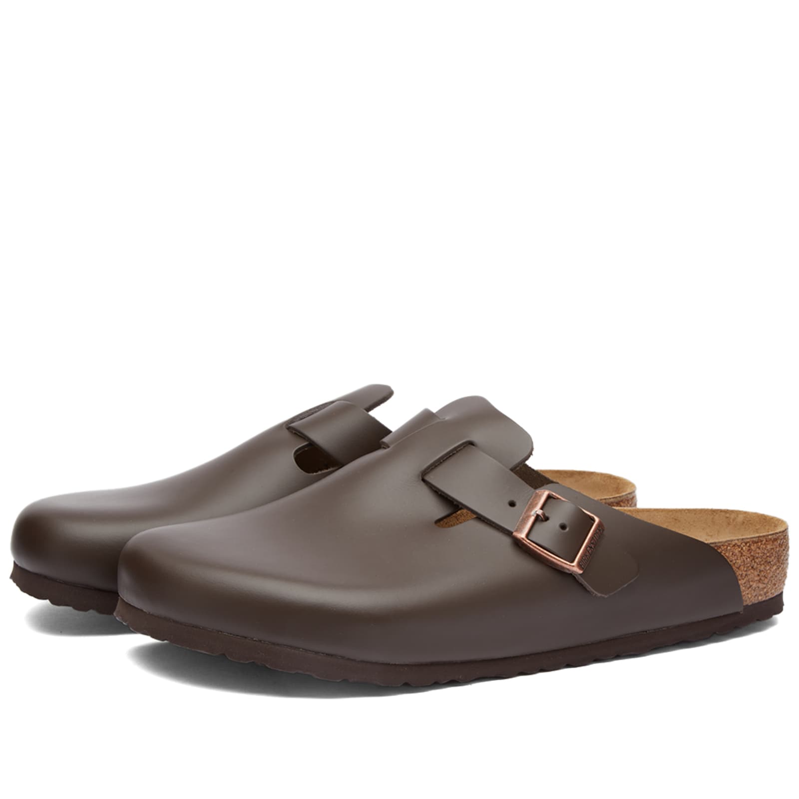Birkenstock Boston Dark Brown Smooth Leather | END. (AU)