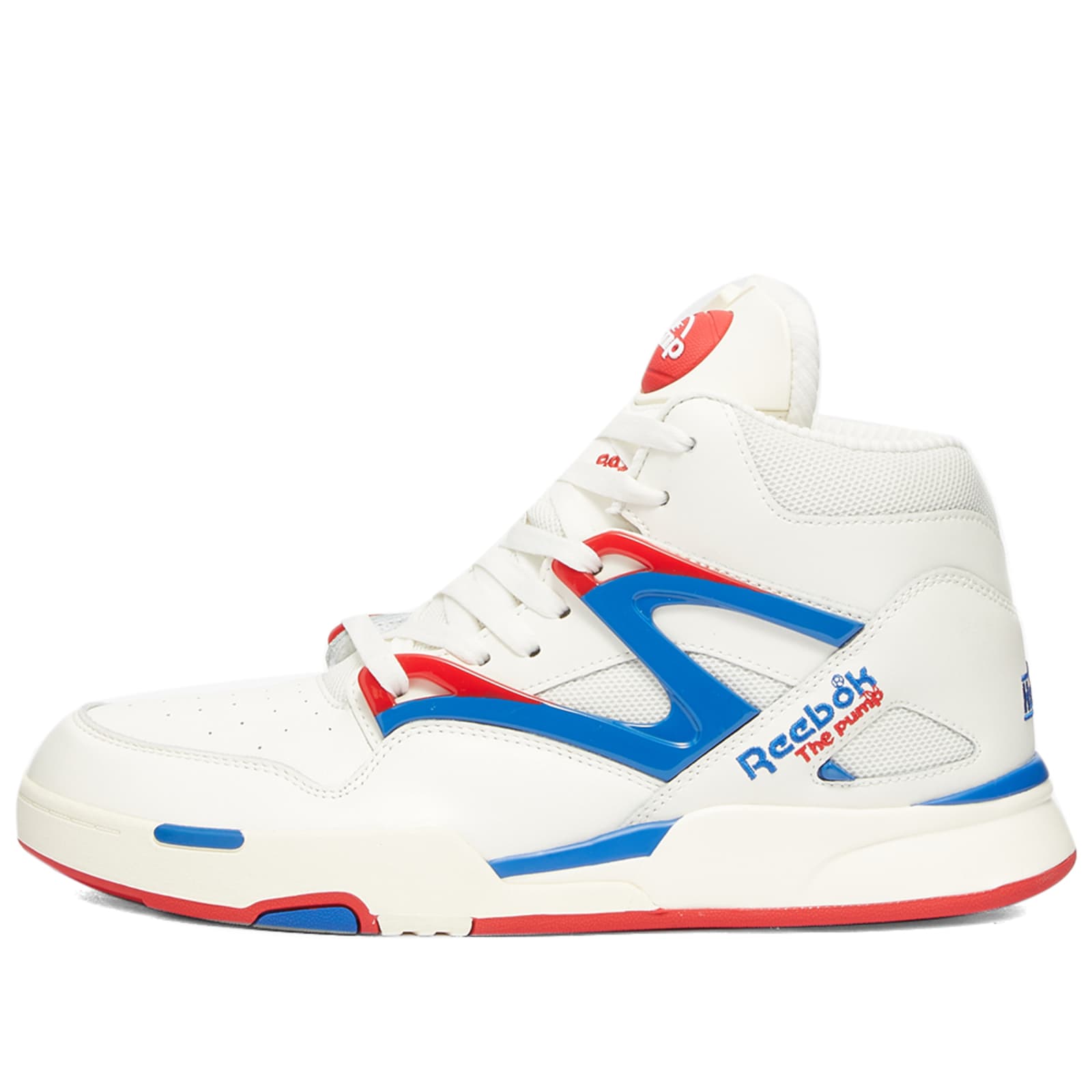 Reebok Pump Omni Zone II Chalk, Blue & Vector Red | END. (GB)