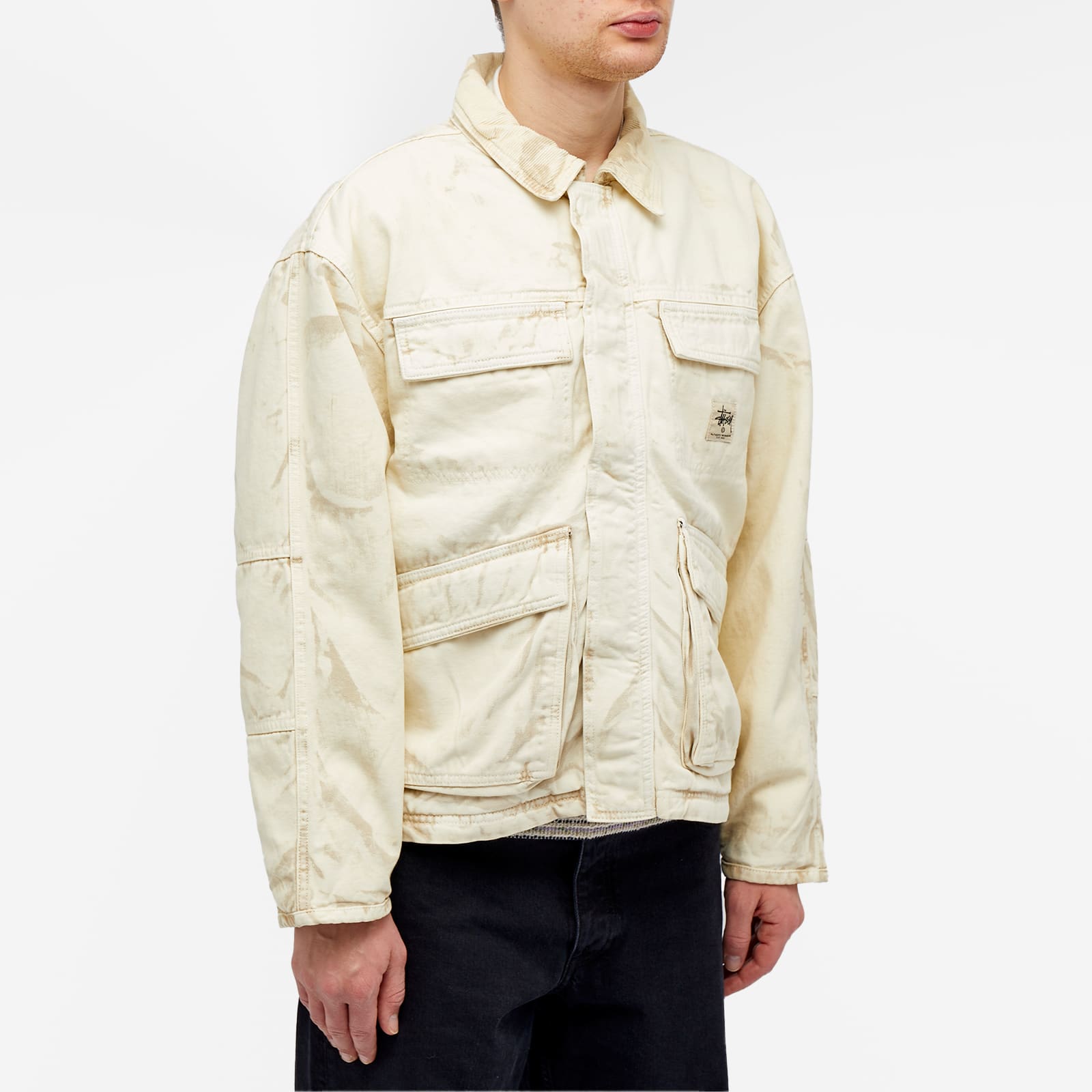 Stussy Distressed Canvas Shop Jacket Khaki | END. (GB)