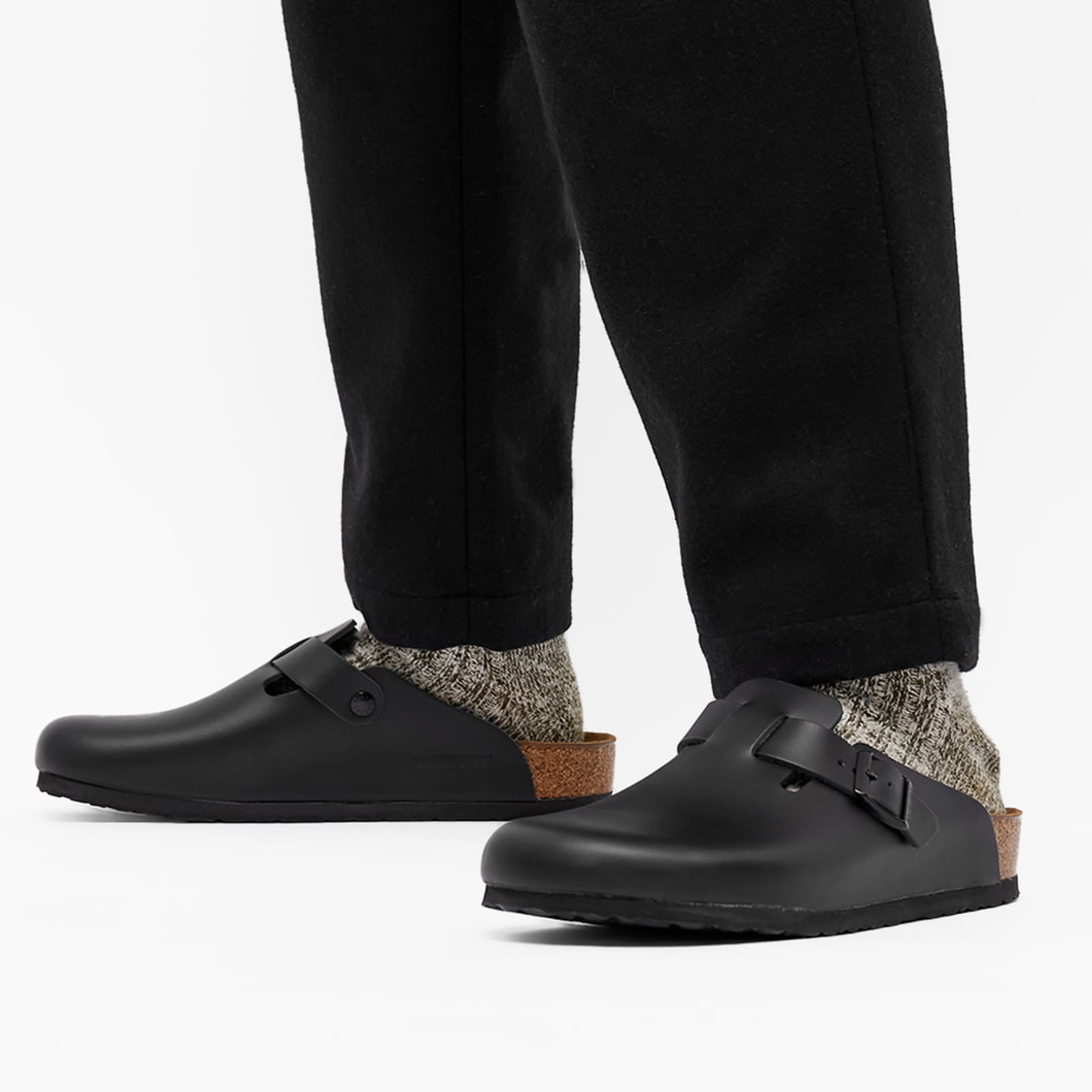 Birkenstock Boston Black Smooth Leather | END. (UK)