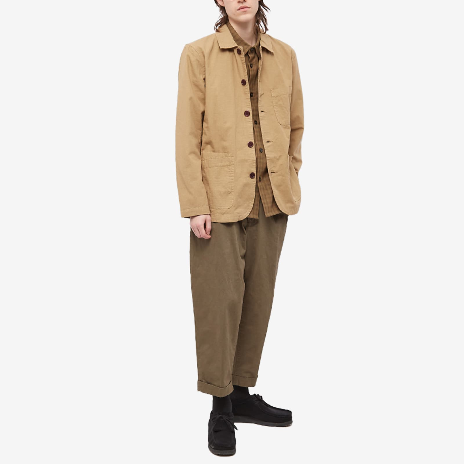 Universal Works Heavy Ripstop Bakers Jacket Sand | END.
