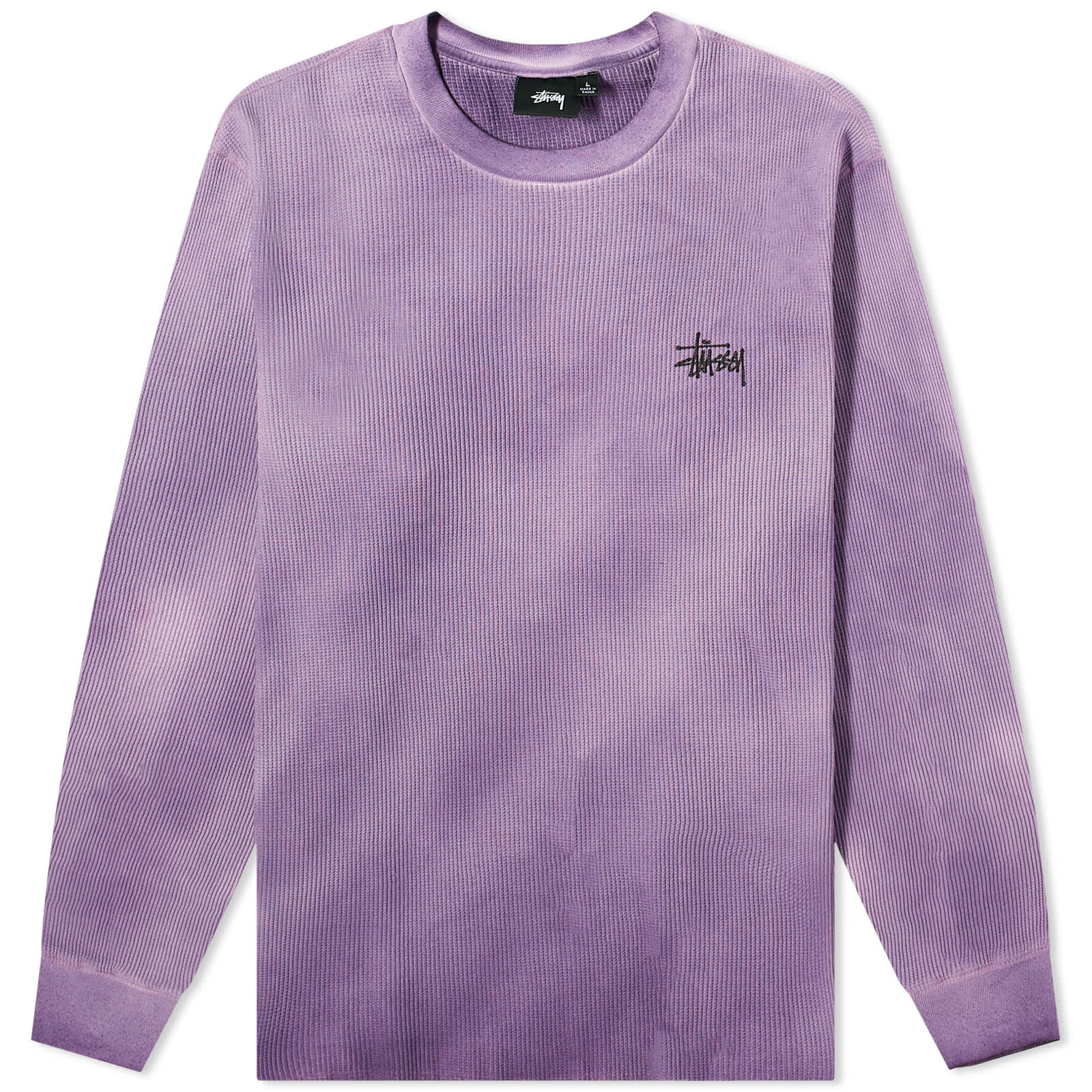 Stussy Long Sleeve Basic Stock Thermal T Shirt Lavender End Us