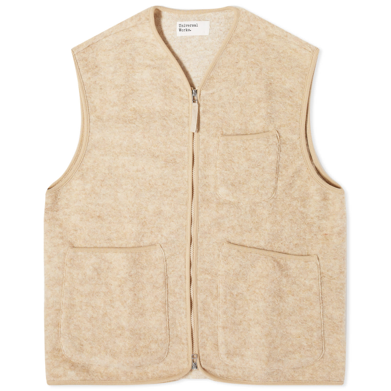 Universal Works Wool Fleece Zip Gilet - END. Exclusive Stone | END. (GB)