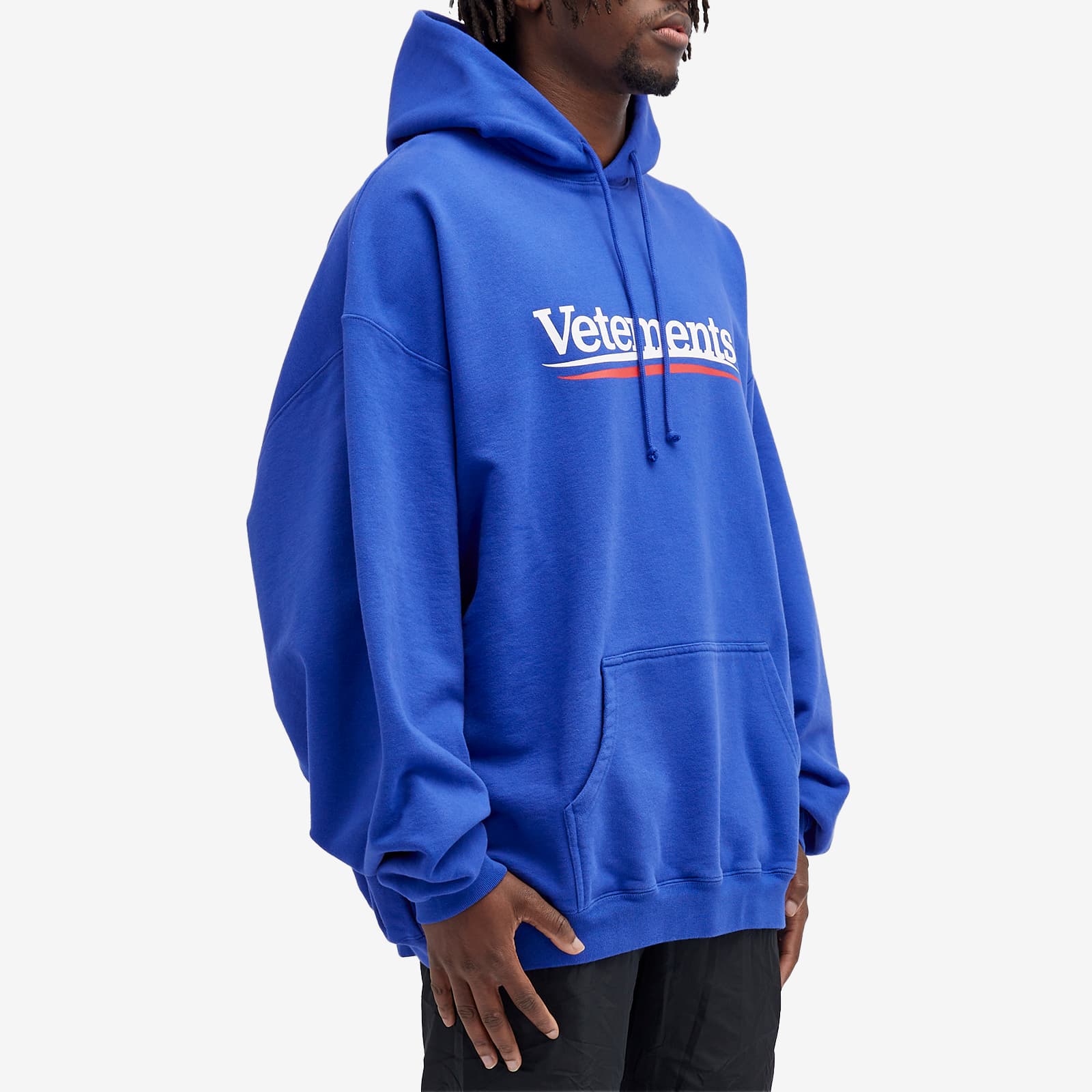VETEMENTS Campaign Logo Hoodie Royal Blue | END. (HK)