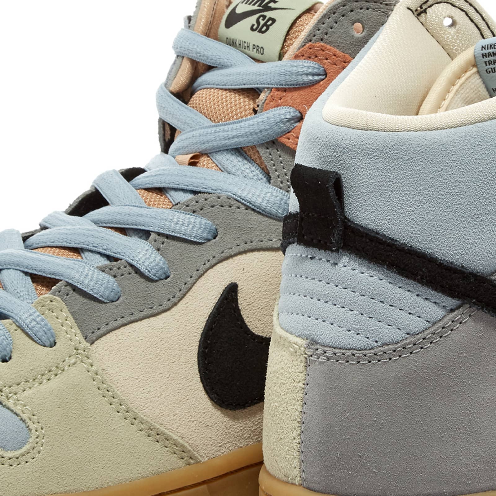 Nike SB Dunk Hi Grey, Black, Blush & Blue | END. (US)