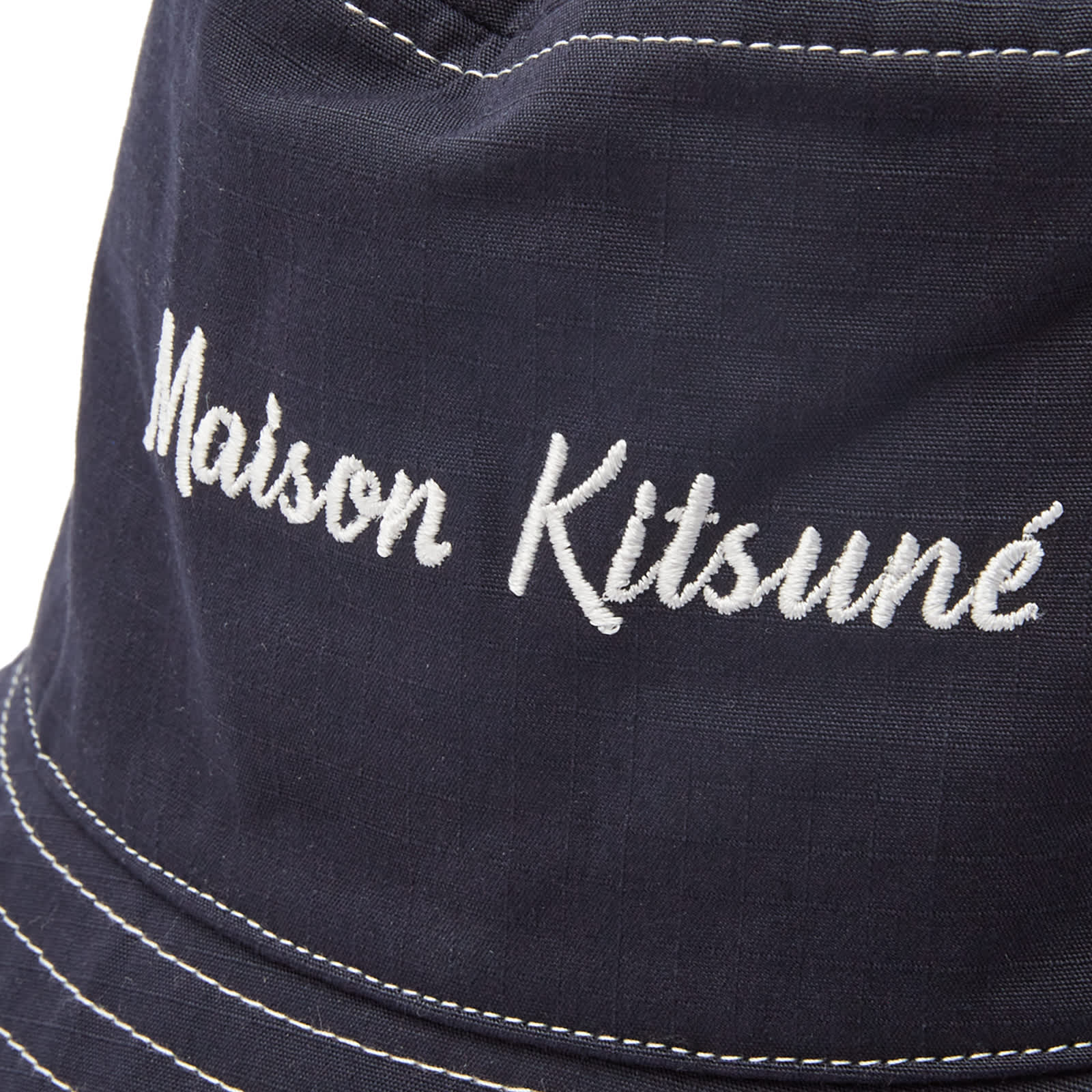 Maison Kitsune Workwear Bucket Hat Dark Navy | END. (KR)