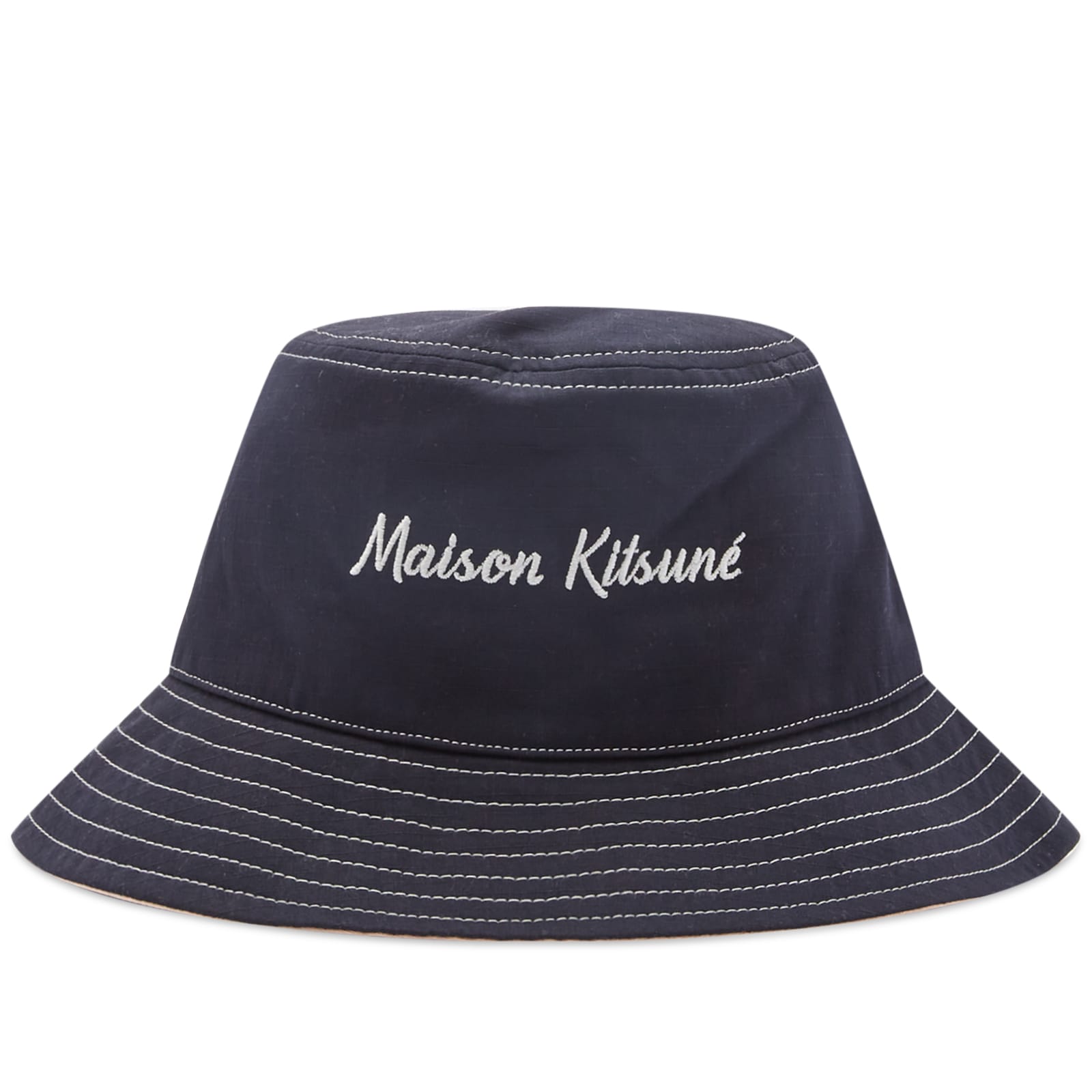 Maison Kitsune Workwear Bucket Hat Dark Navy | END. (JP)